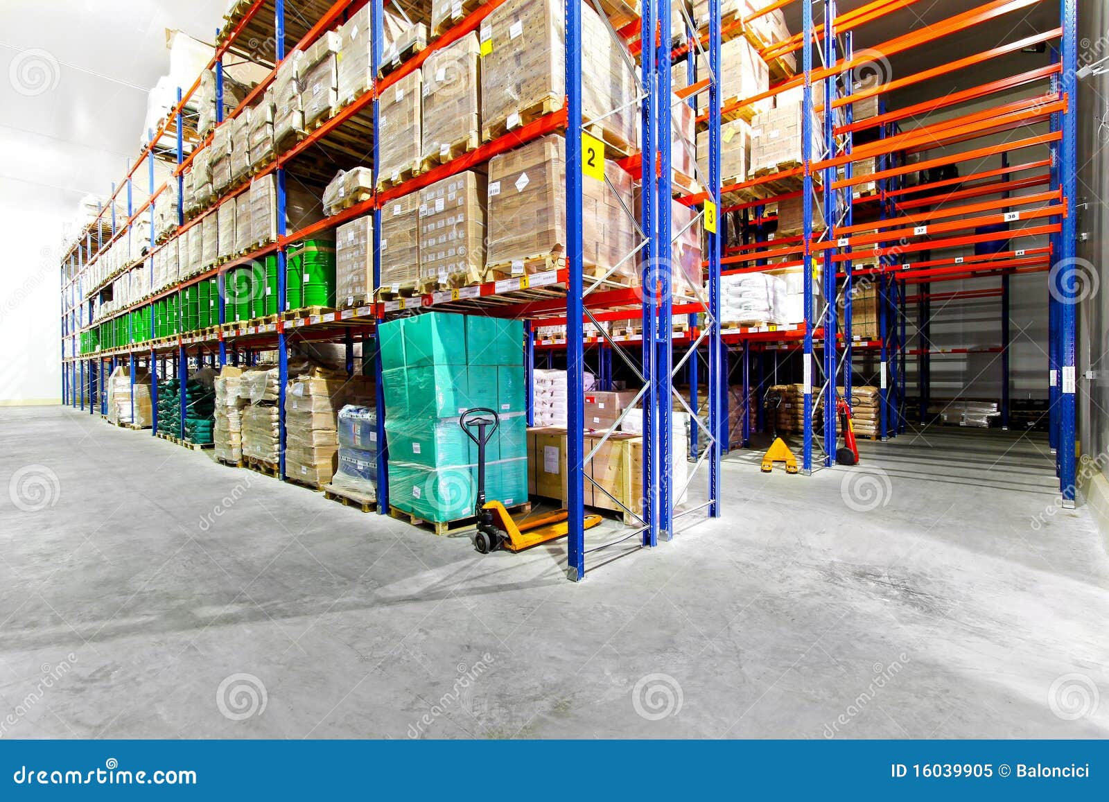 Warehouse shelf stock image. Image of cargo, boxes, interior - 16039905