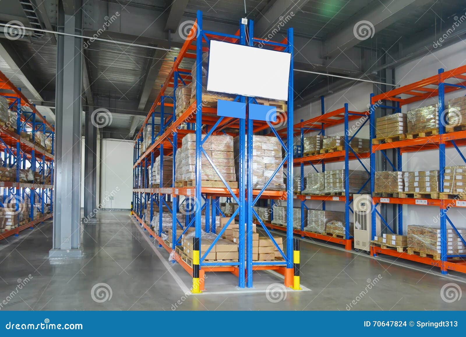 Warehouse shelf stock photo. Image of industry, decoration - 70647824