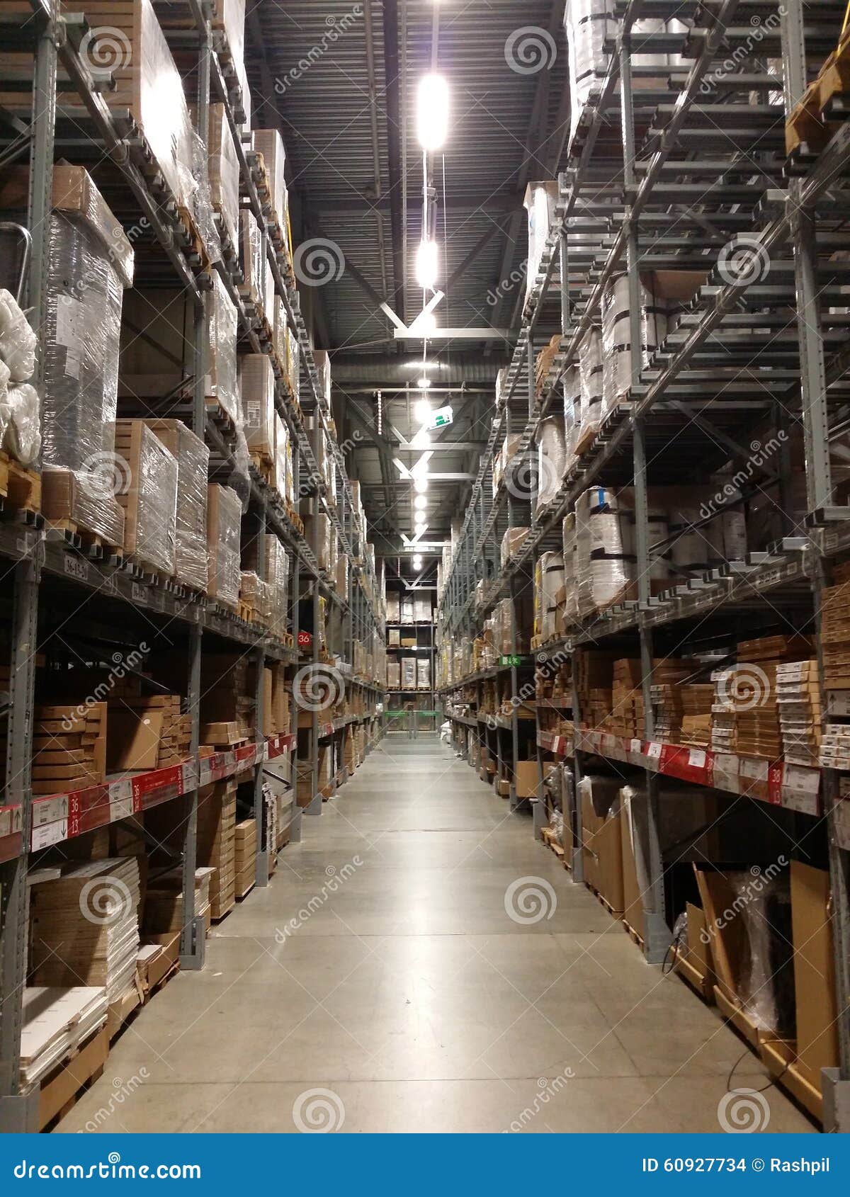 Warehouse stock photo. Image of shelf, package, trade - 60927734