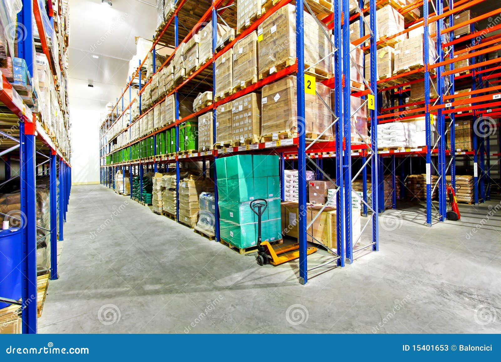 Warehouse shelves stock image. Image of loading, barrels - 15401653