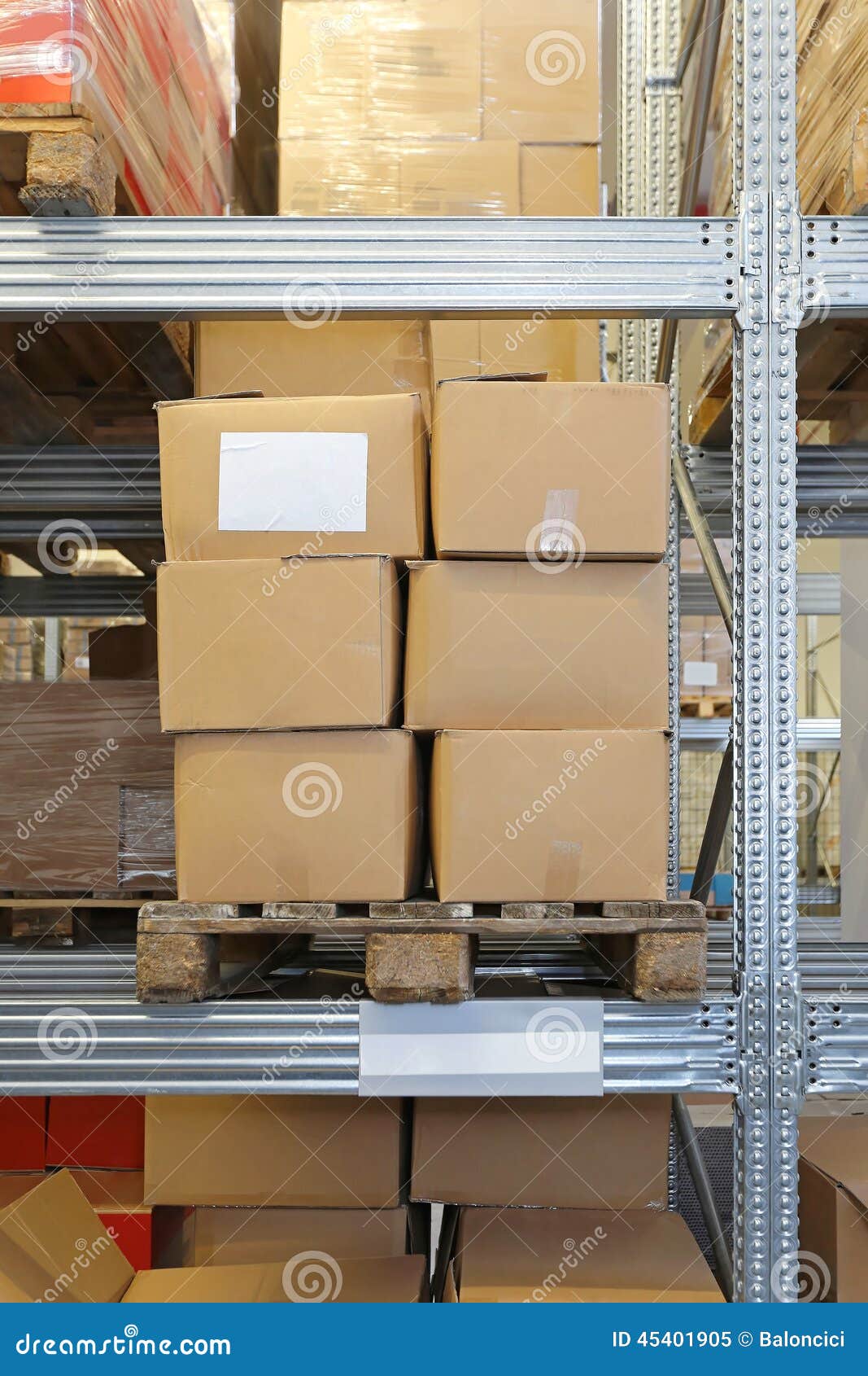Warehouse shelving stock image. Image of shelves, distribution - 45401905