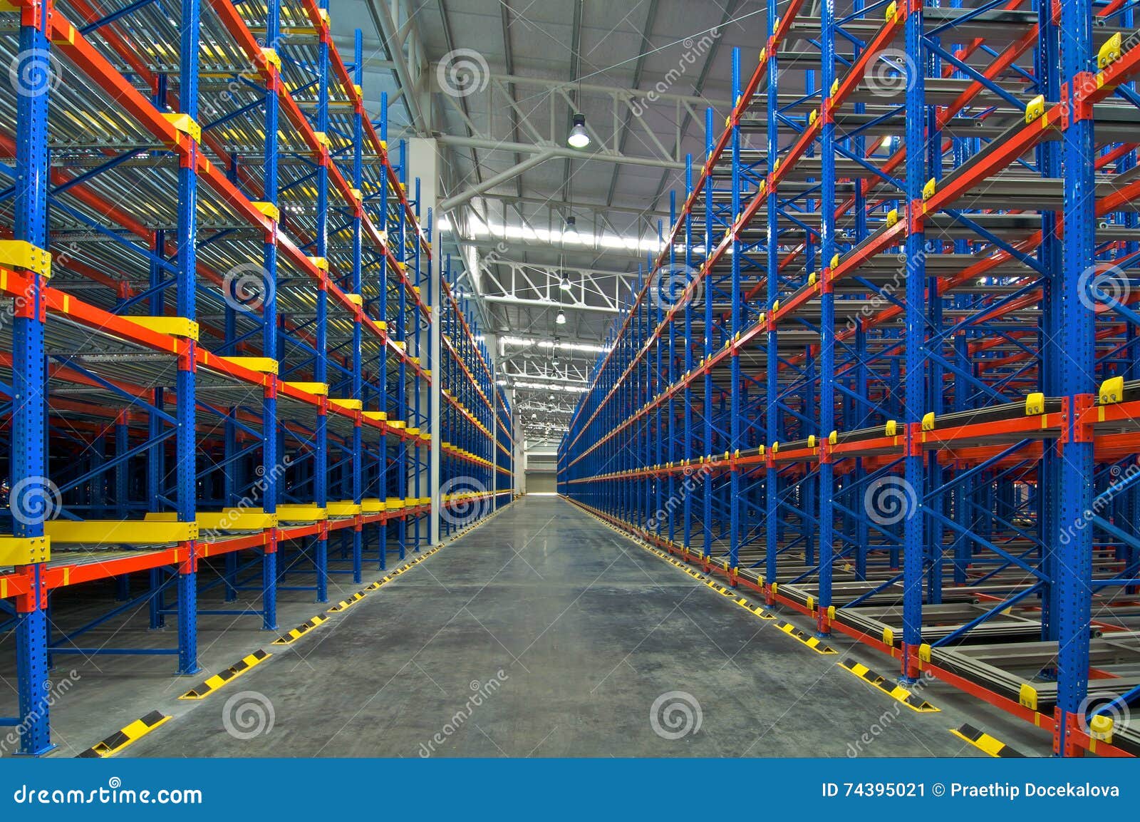 Warehouse Shelving Storage Metal Pallet Racking System Stock Image ...