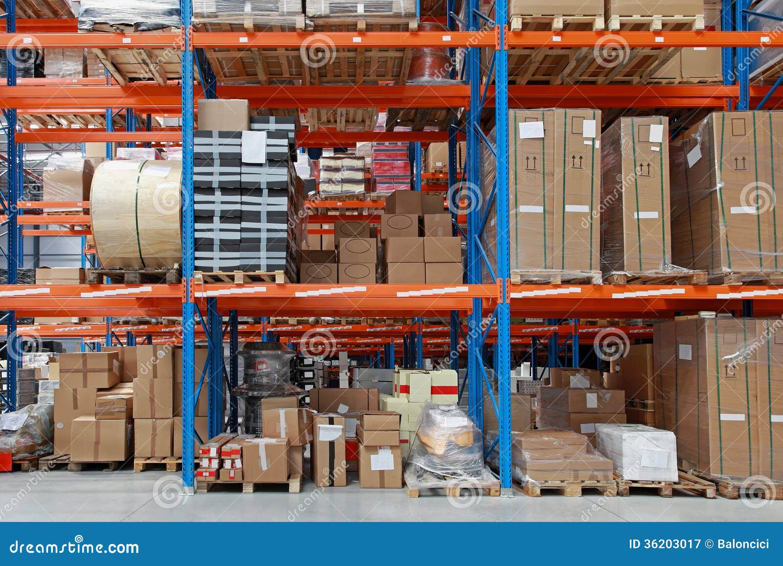 Warehouse stock image. Image of system, shipping, goods - 36203017