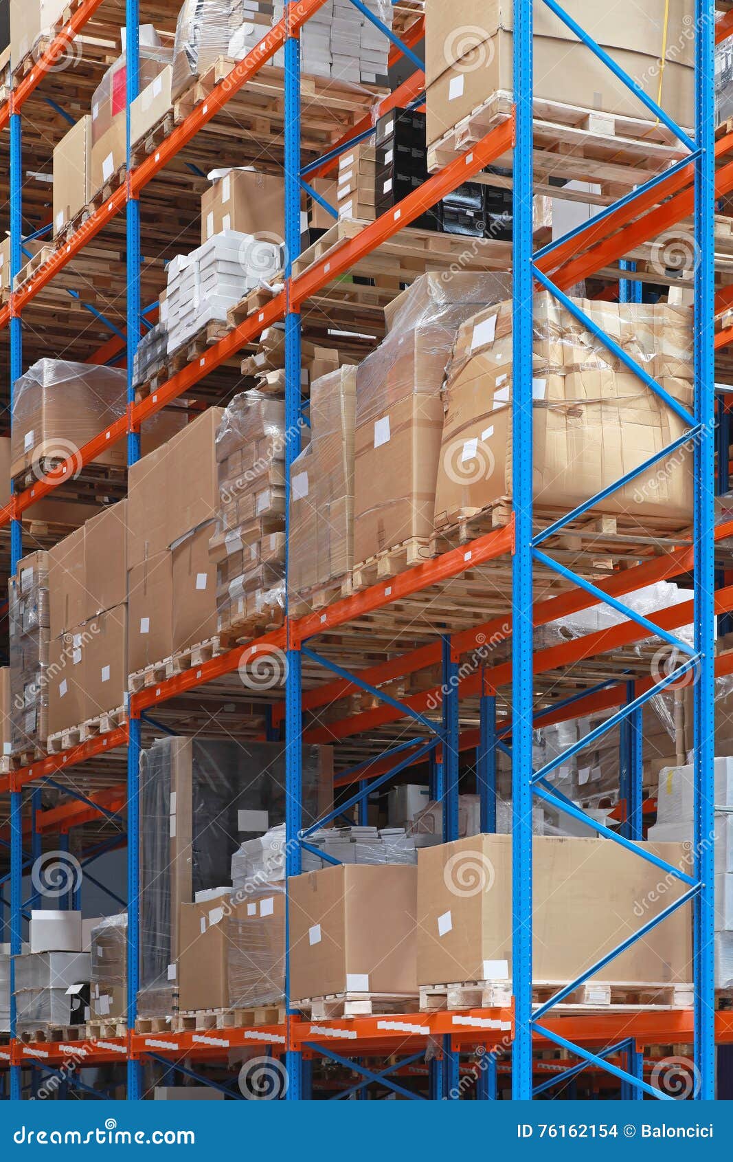 Warehouse stock photo. Image of industrial, centre, shelving - 76162154