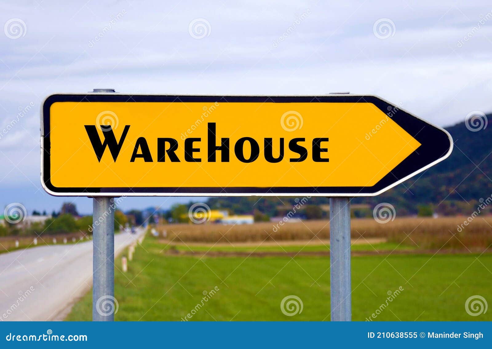 Warehouse sign board. stock image. Image of font, lane - 210638555