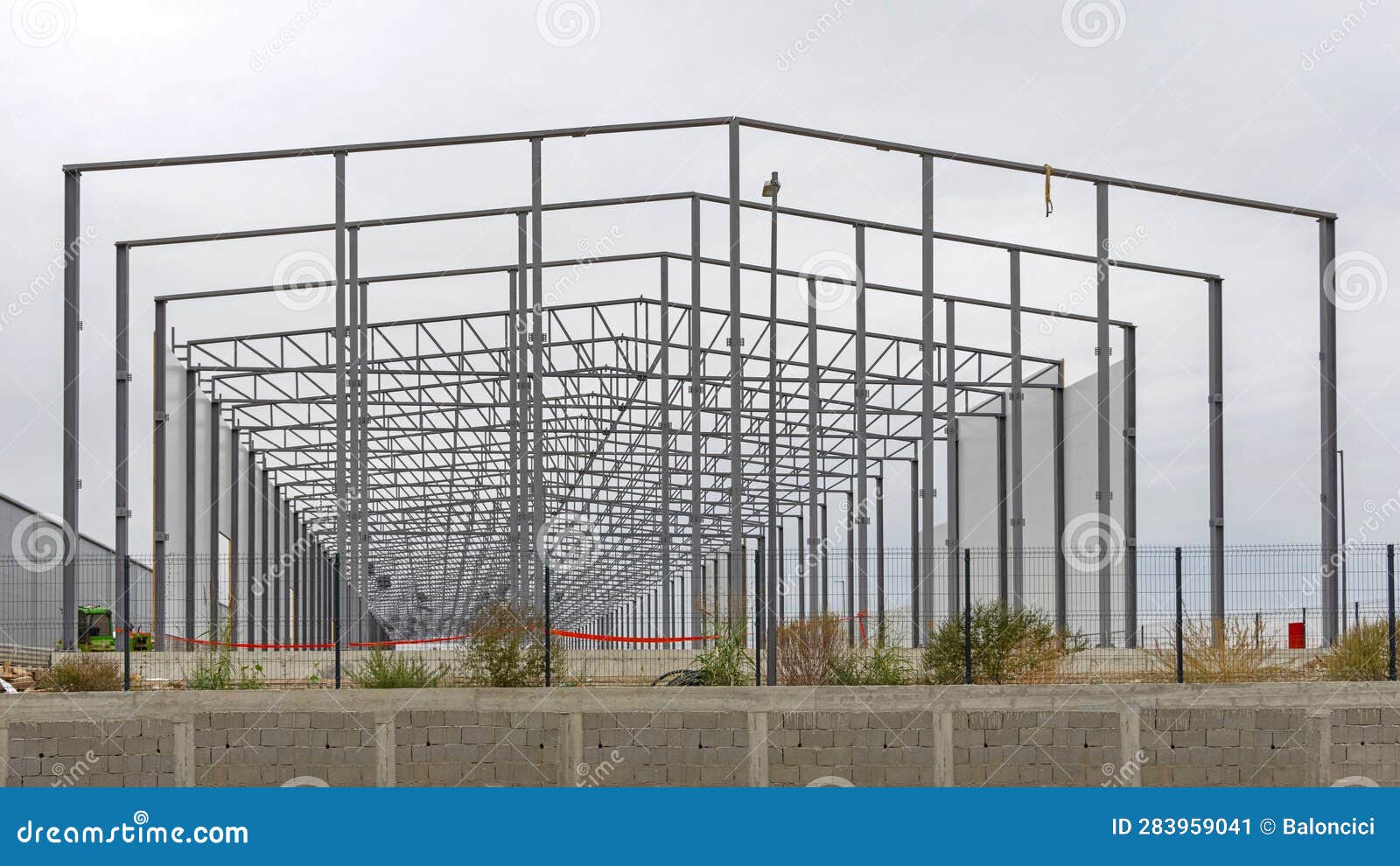 Warehouse Skeleton Structure Construction Stock Image - Image of ...