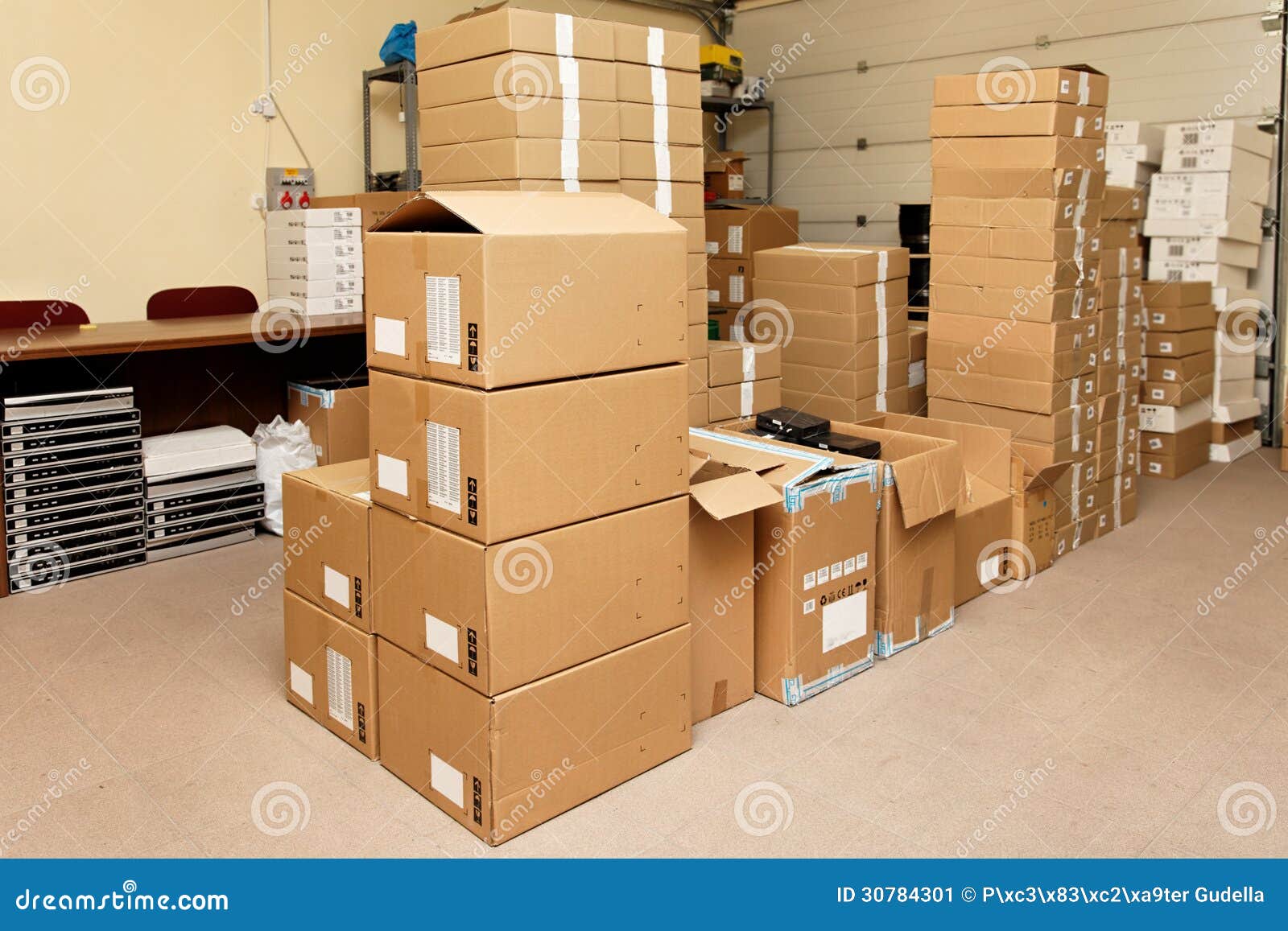 Warehouse stock image. Image of items, shippment, small - 30784301