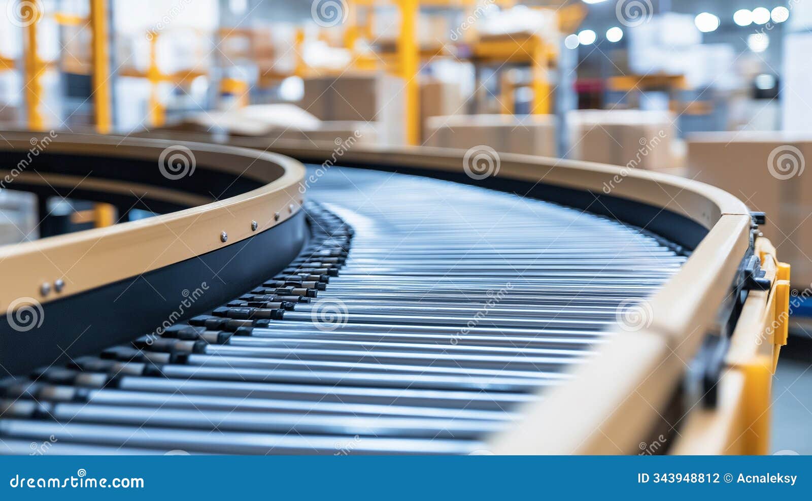 Warehouse Sorting Packages Onto Conveyor Belts, Fast and Efficient ...
