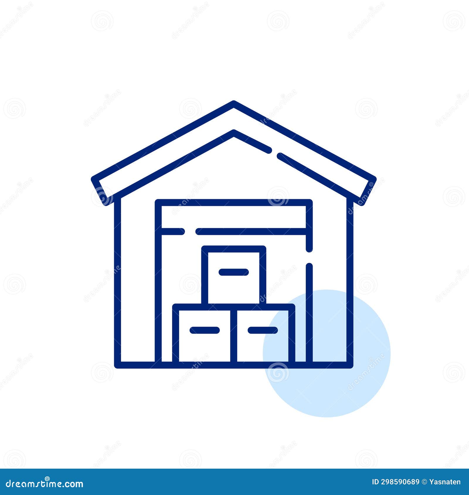 Warehouse with Stack of Parcels. Delivery Service. Pixel Perfect Icon ...