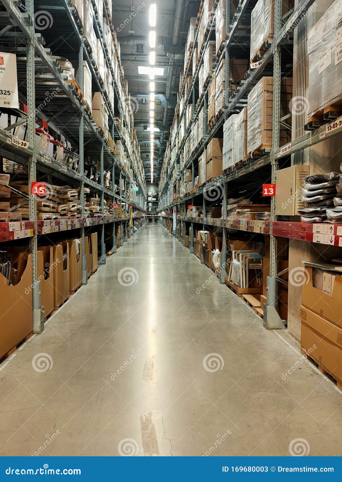 Warehouse Stacking Good View Stock Image - Image of indoor, arts: 169680003