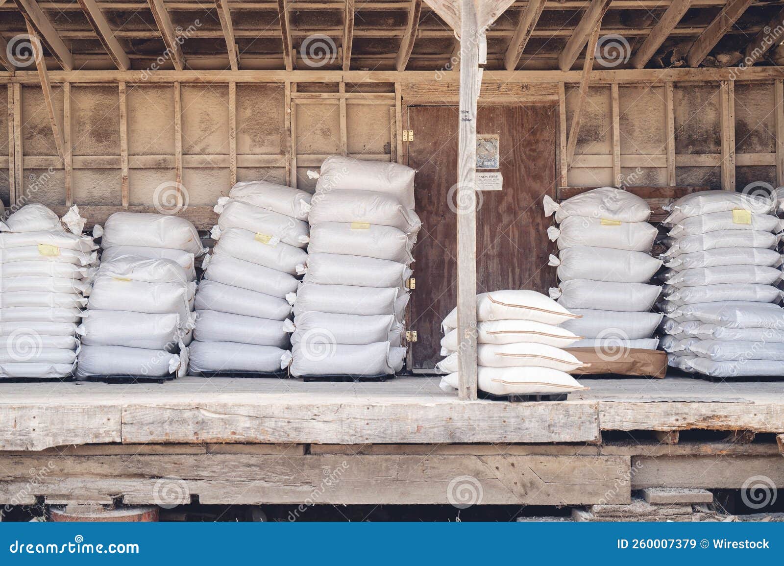 Warehouse with Stacks of Animal Feed Stock Image - Image of pile, stack ...