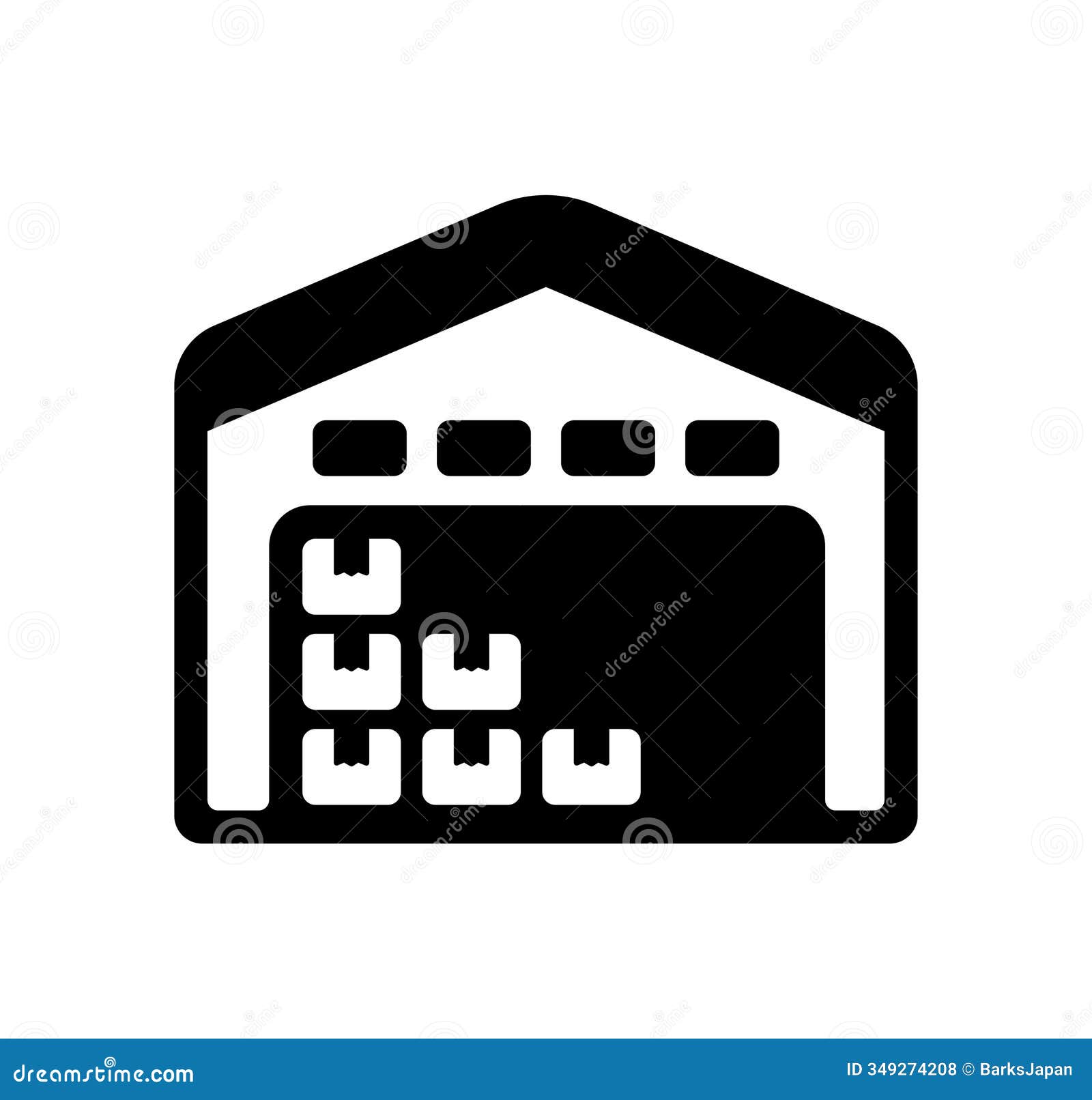 Warehouse (stock, Inventory) Vector Icon Illustration Stock Vector ...