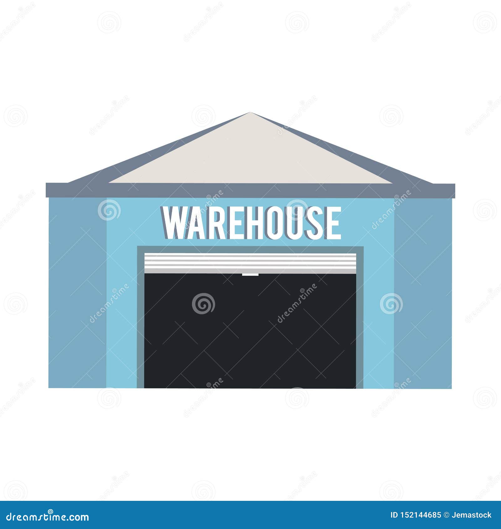 Warehouse Storage Building Empty Isolated Stock Vector - Illustration ...