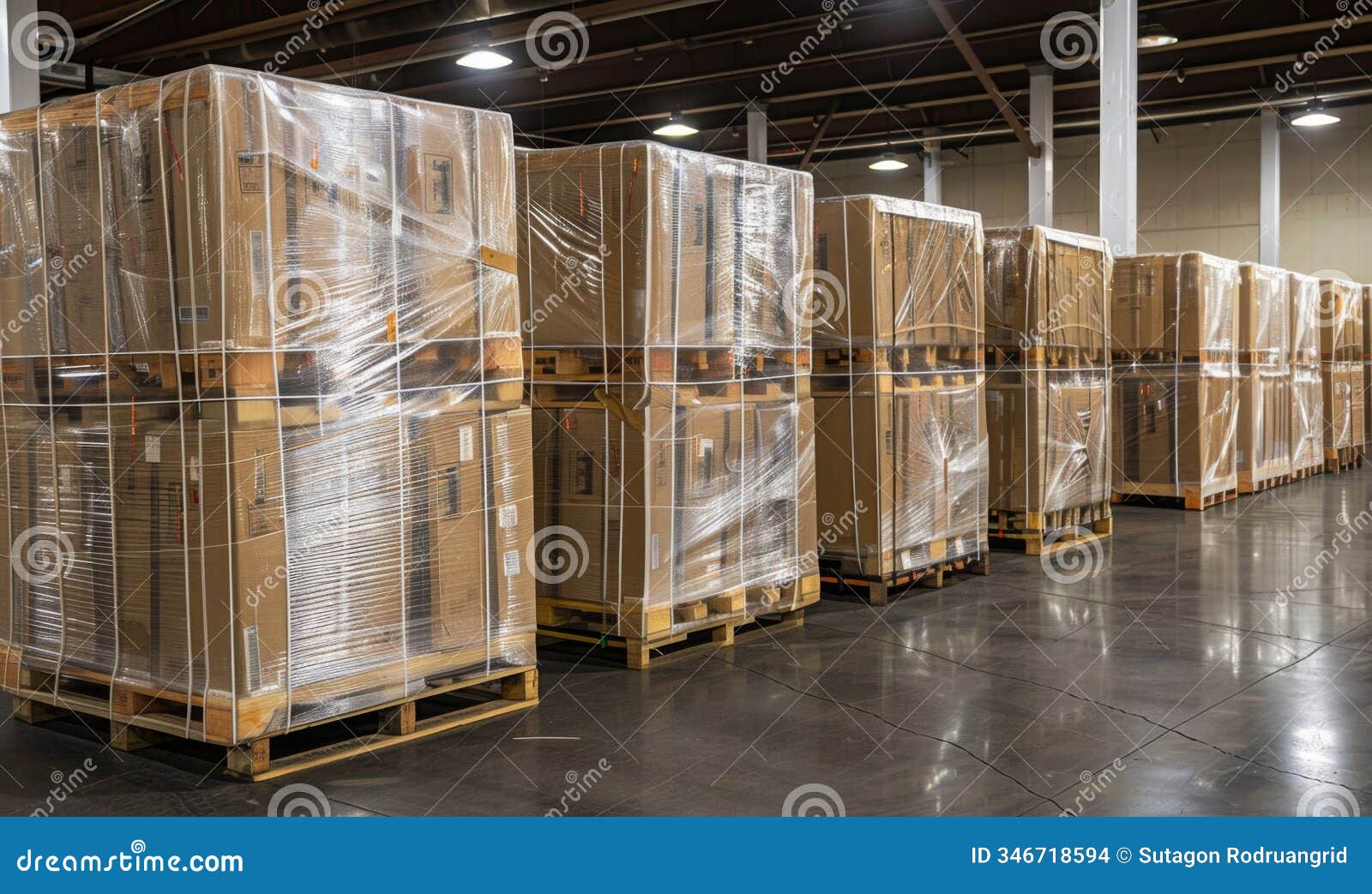 Shipment Box On A Pallet Royalty-Free Cartoon | CartoonDealer.com ...