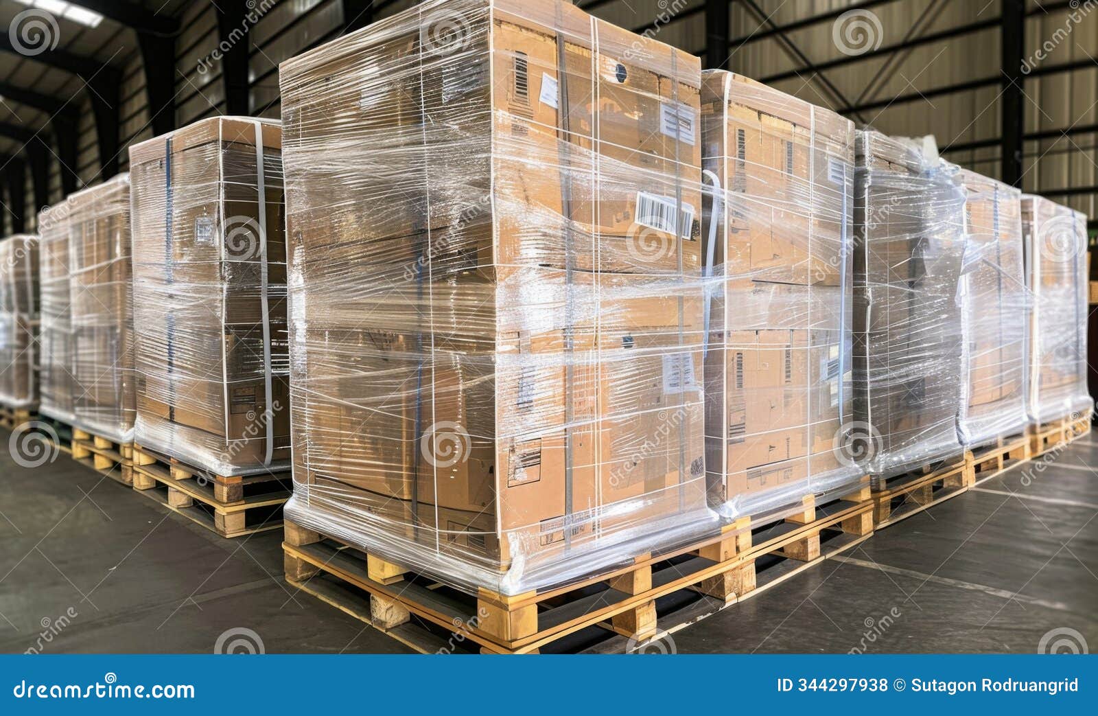 Shipment Box On A Pallet Royalty-Free Cartoon | CartoonDealer.com ...