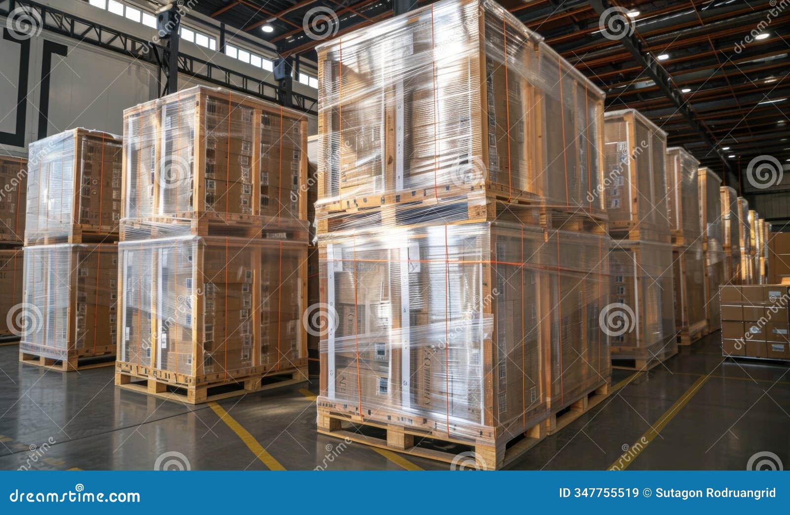 Shipment Box On A Pallet Royalty-Free Cartoon | CartoonDealer.com ...