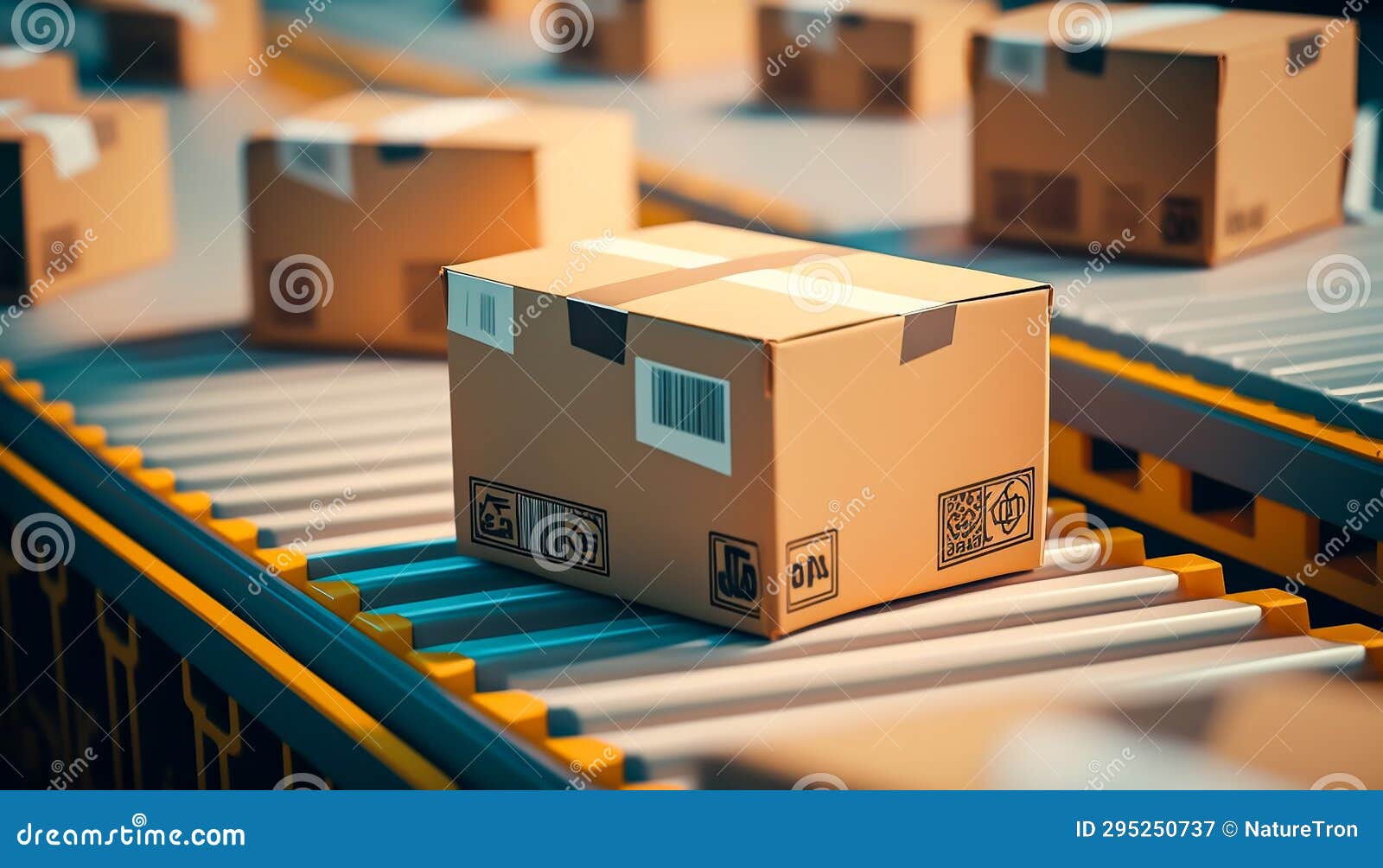 Storage of the Computer Warehouse with Boxes Warehouse Stock ...