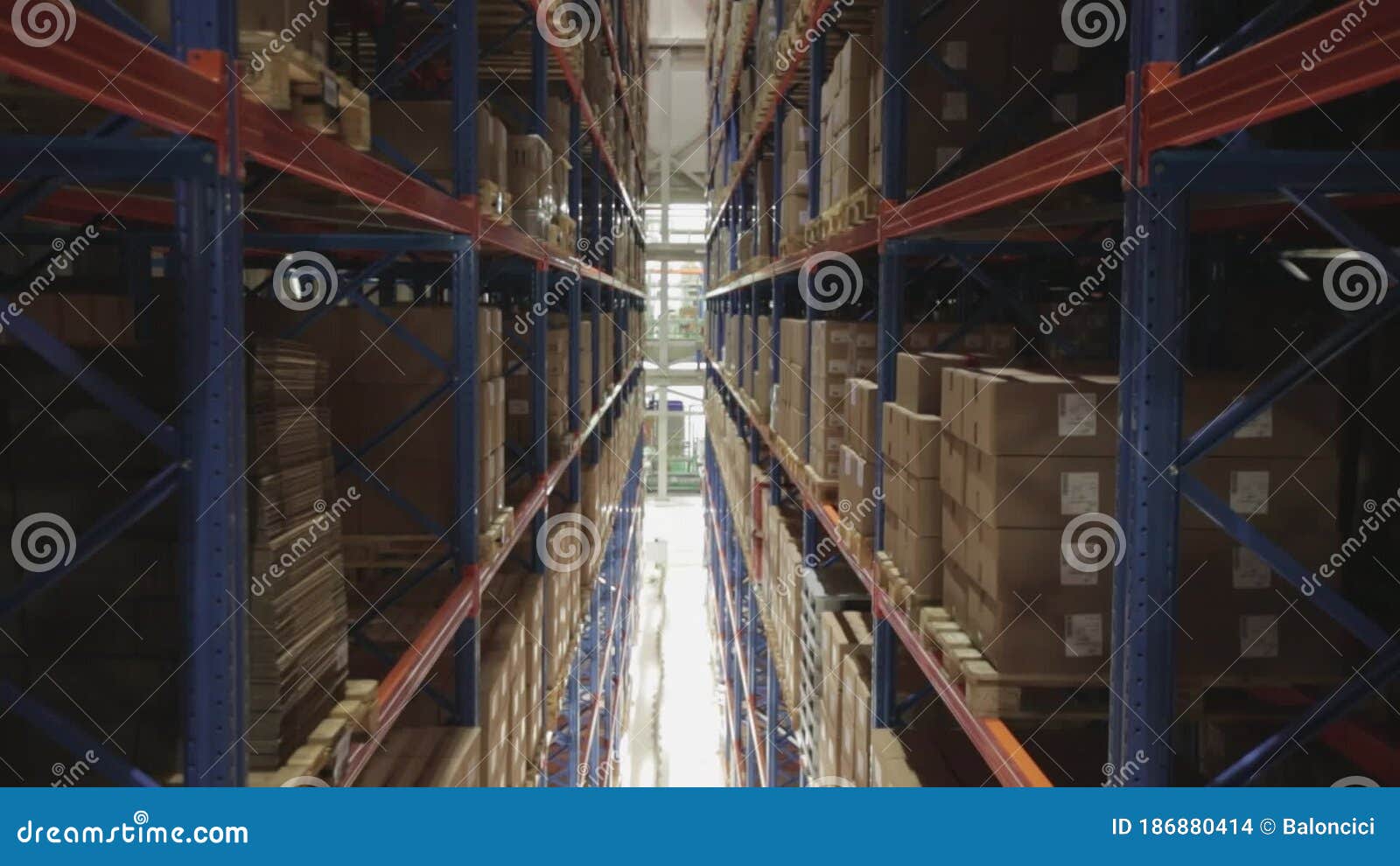 Warehouse Storage Going Down Stock Footage - Video of logistics ...