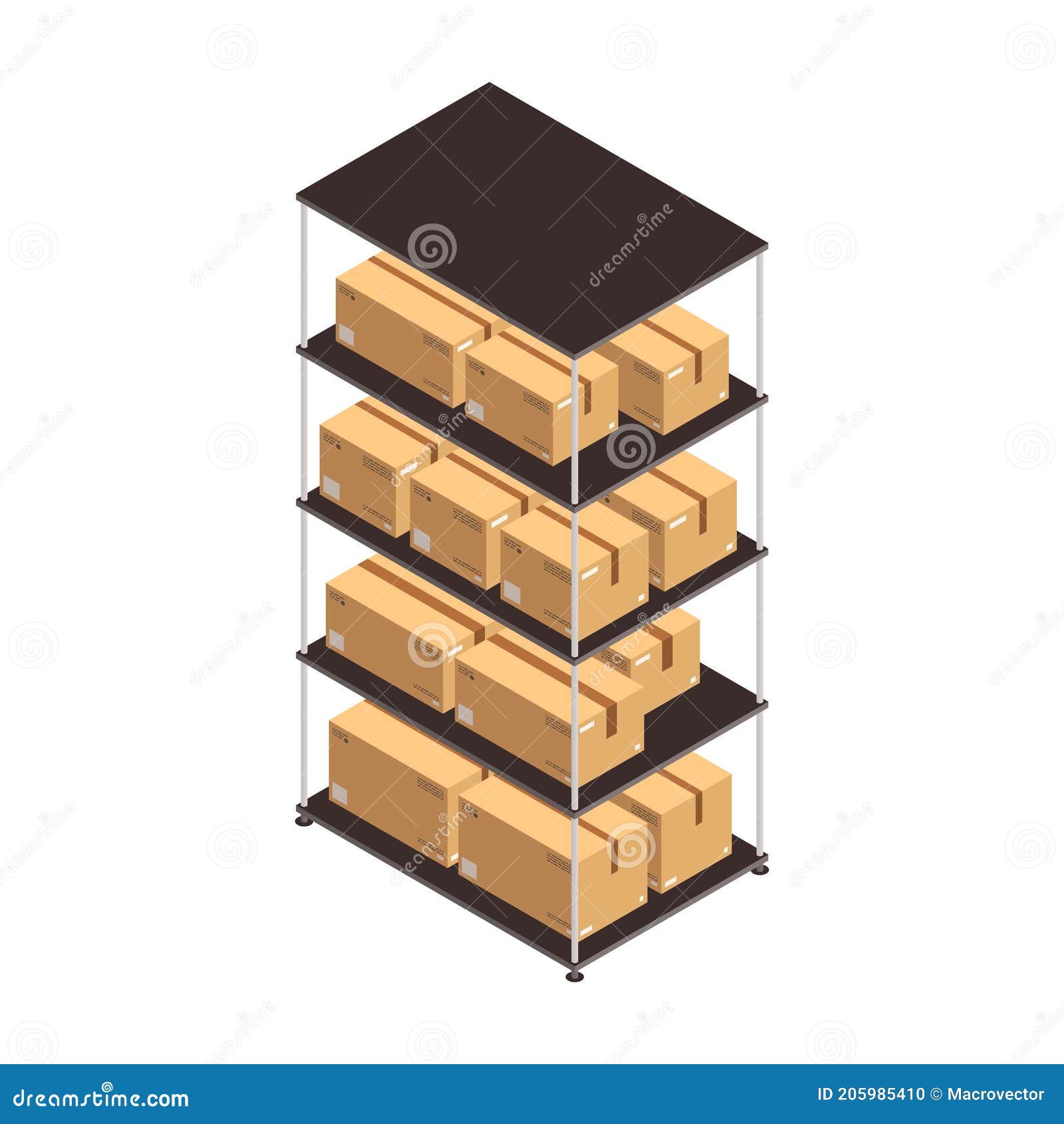 Warehouse Storage Illustration Stock Vector - Illustration of container ...