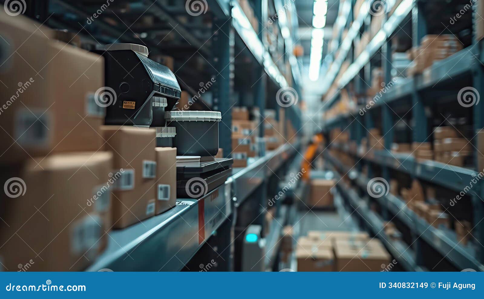 Warehouse Storage and Inventory Management Stock Illustration ...
