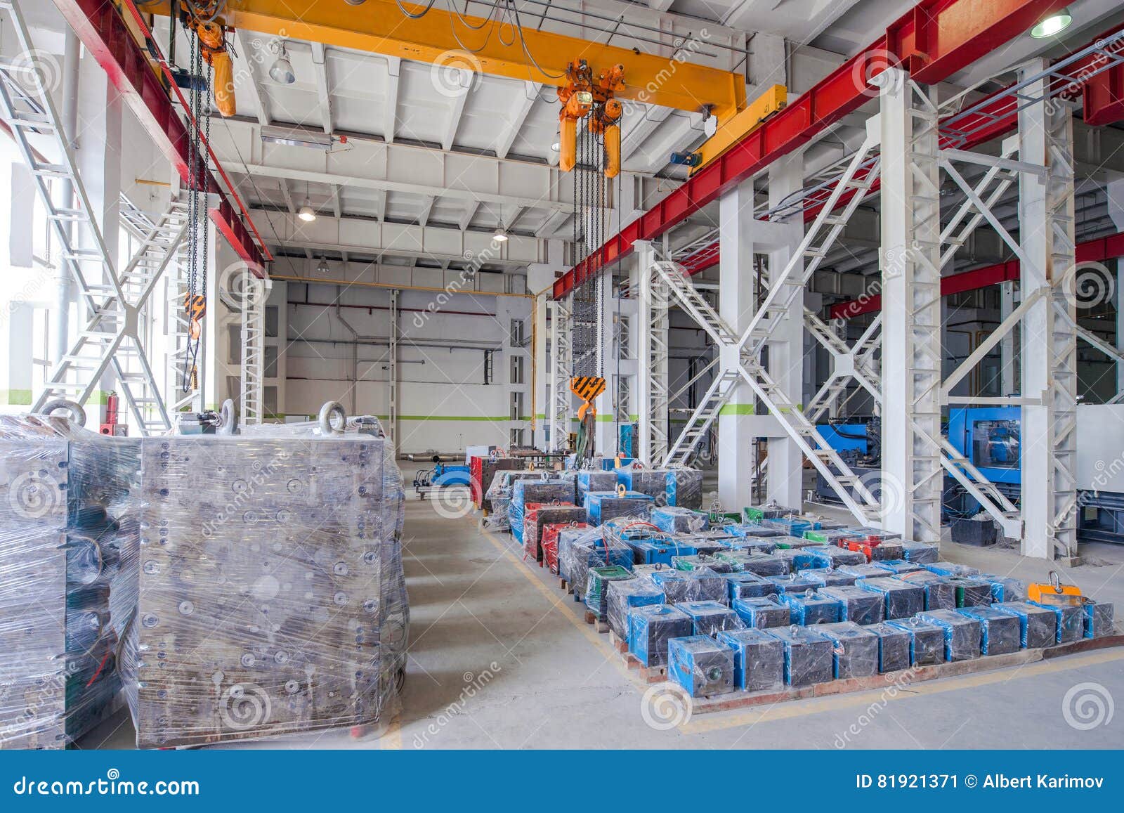 Warehouse Storage of Molds and Tools Stock Image - Image of blue ...