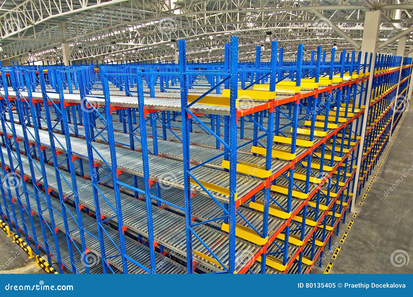 Warehouse Storage Shelving Racking Systems Stock Image - Image of metal ...