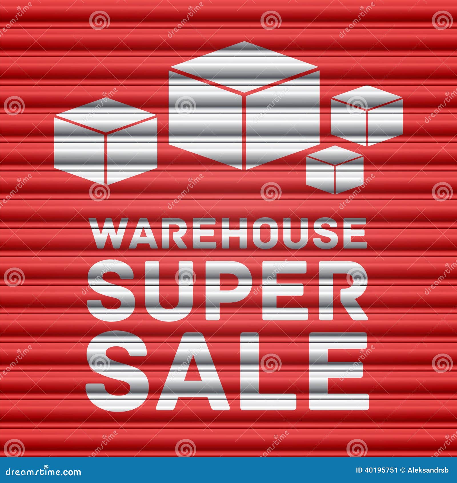 Warehouse Super Sale Design Stock Vector - Illustration of price ...