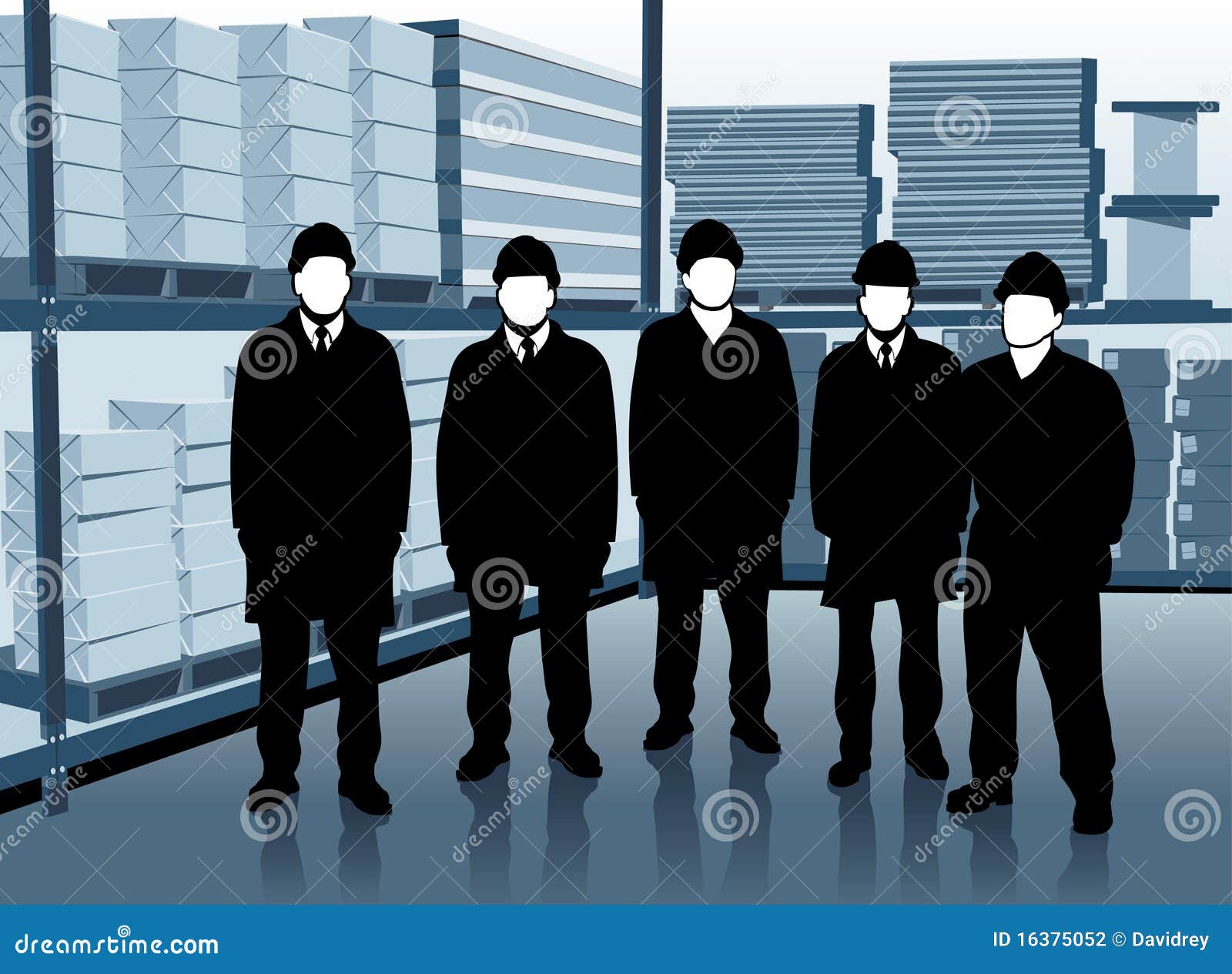 Warehouse Teamwork Cartoon With The 5S Activities | CartoonDealer.com ...