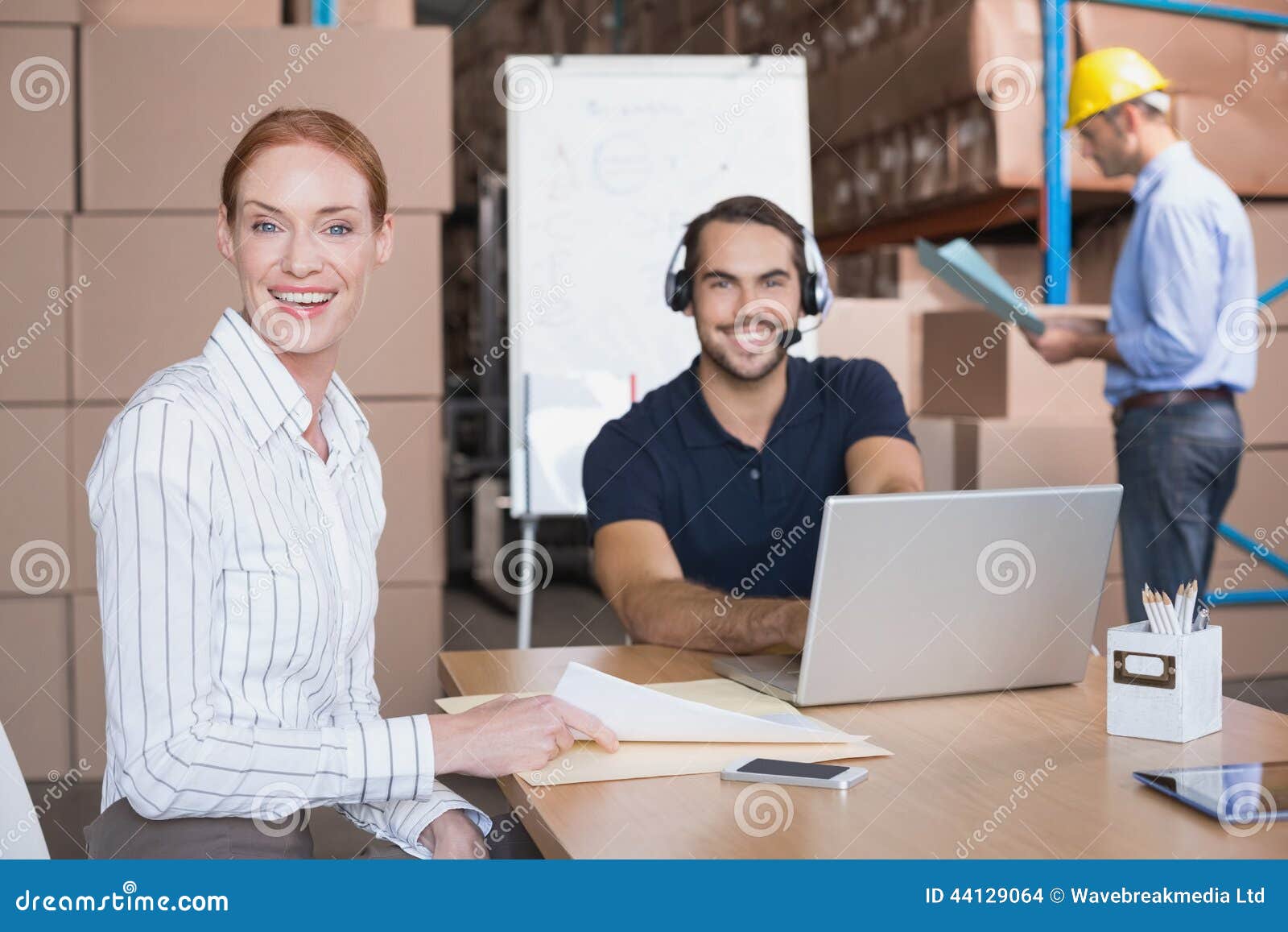 Warehouse Team Working Together on Shipment Stock Photo - Image of ...