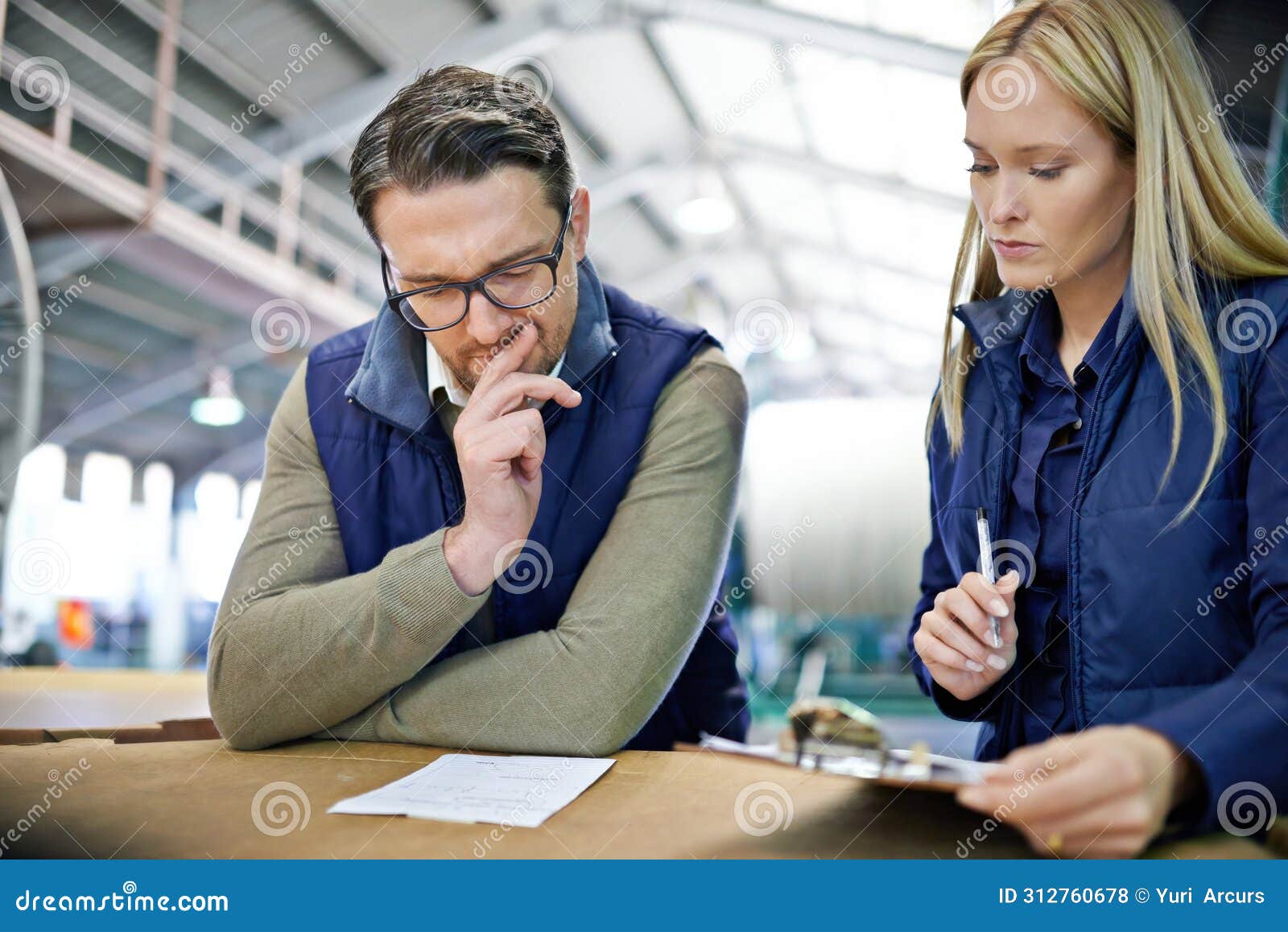 Warehouse, Teamwork and People with Document for Shipping Schedule ...