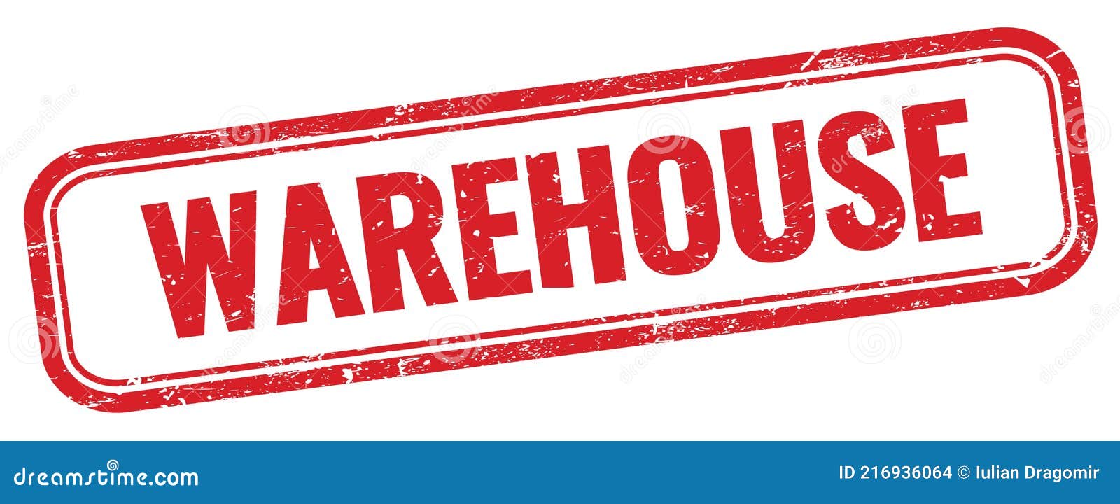 WAREHOUSE Text on Red Grungy Stamp Stock Illustration - Illustration of ...