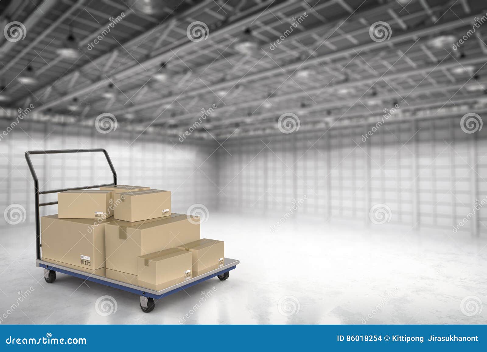 Warehouse Trolley Or Platform Trolley Royalty-Free Stock Photo ...