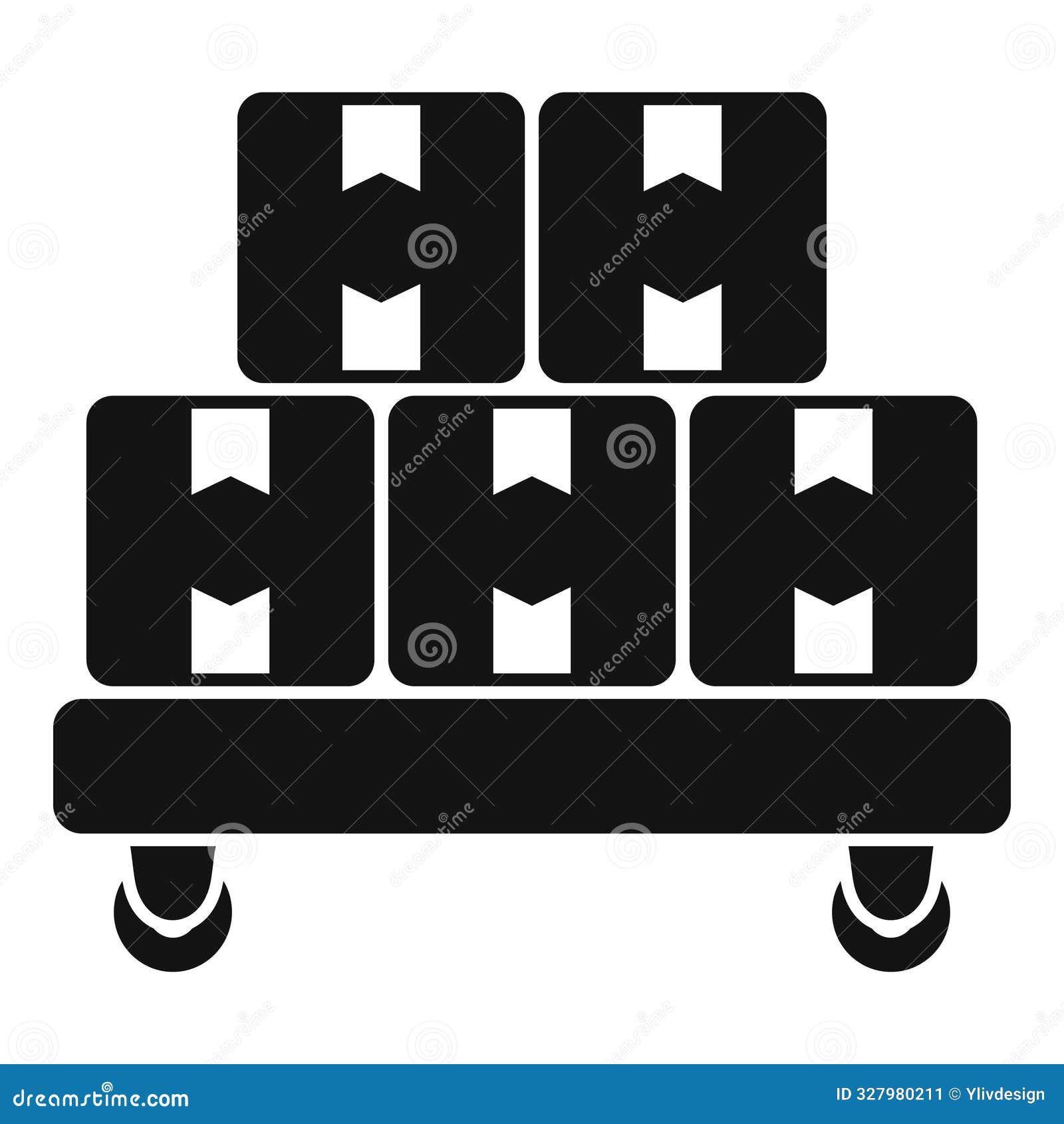 Warehouse Trolley Holding Cardboard Boxes Ready for Shipping Stock ...
