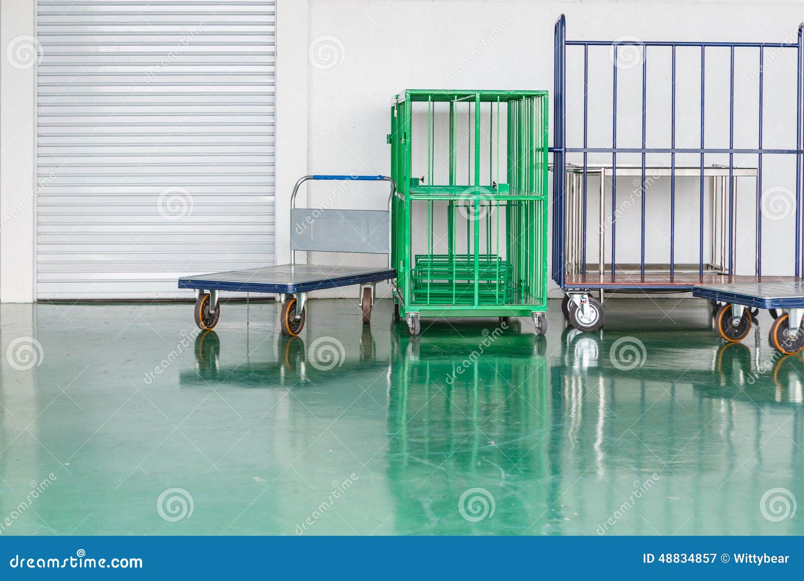 Warehouse Trolley With Heap Of Storage Boxes Royalty-Free Stock Photo ...