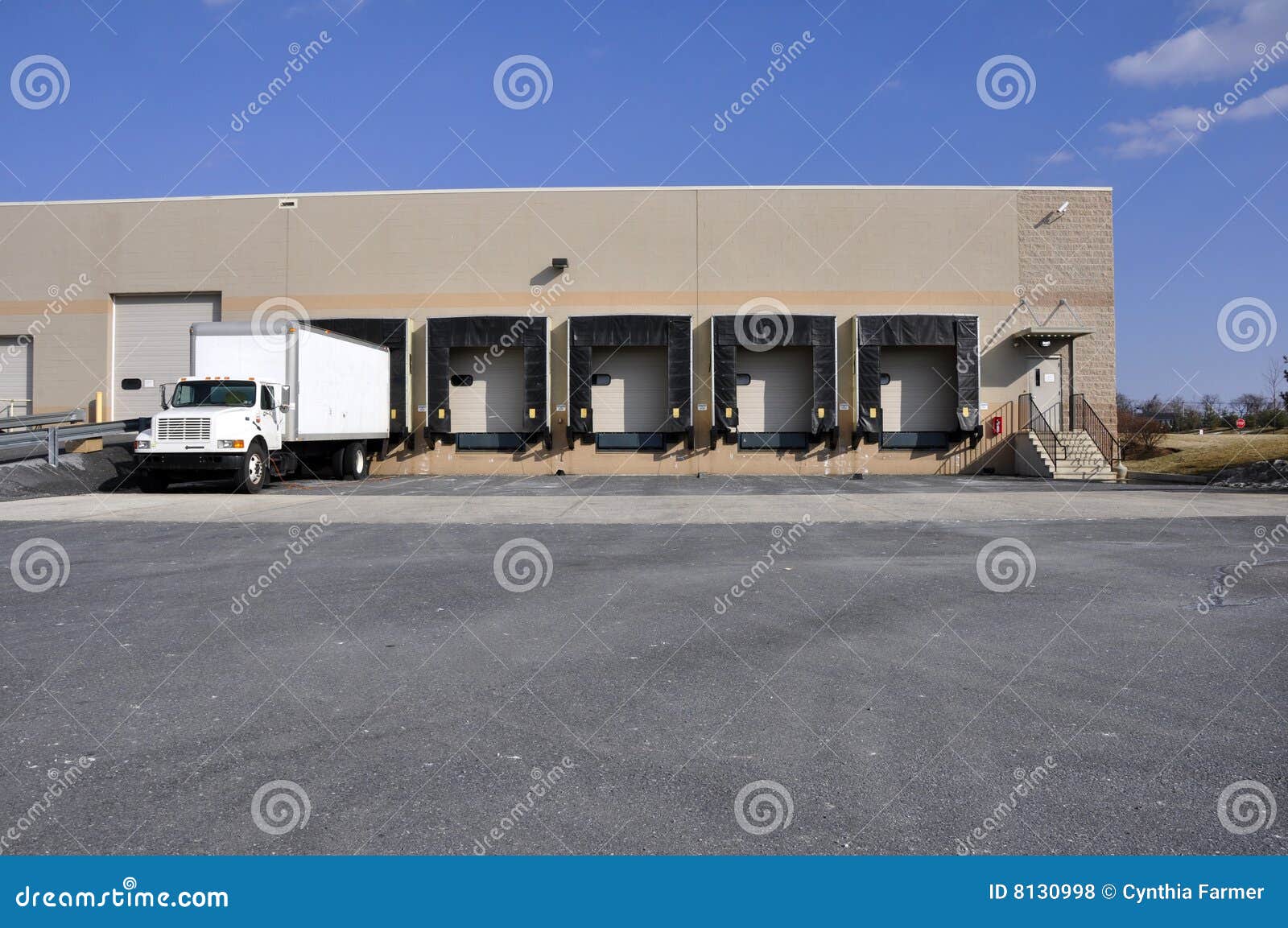 Warehouse unloading dock stock photo. Image of load, corporation - 8130998