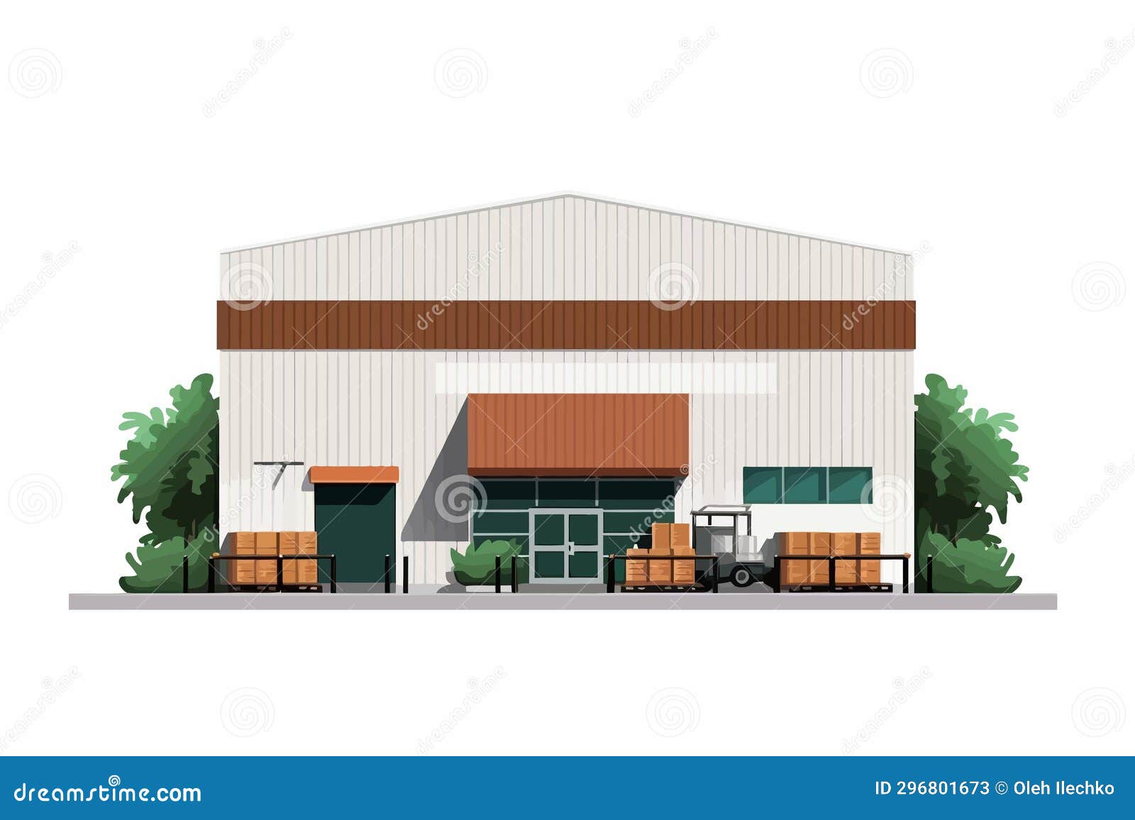 Warehouse Vector Flat Minimalistic Isolated Illustration Stock ...