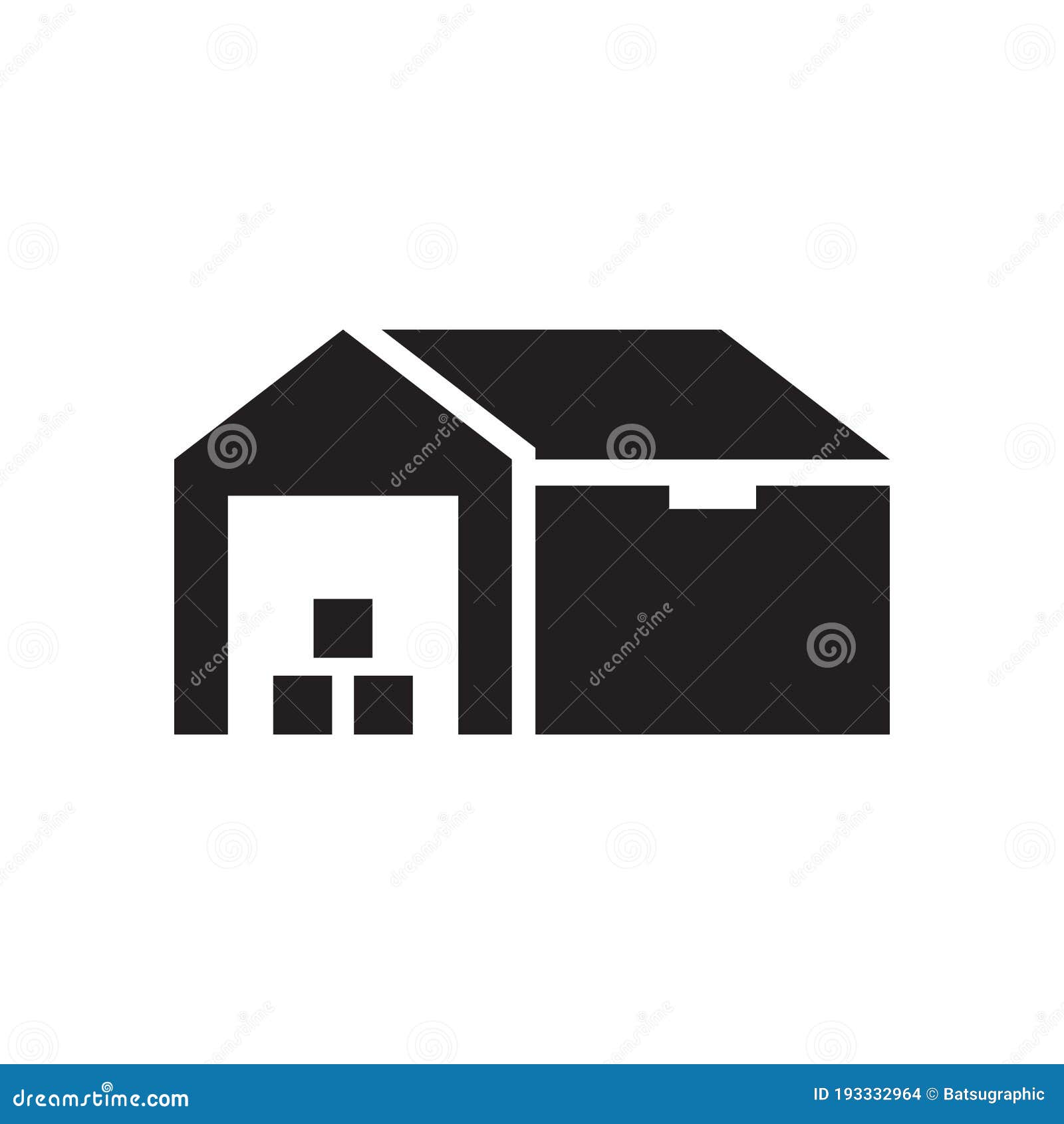 Warehouse Vector Icon Logo Design Stock Vector - Illustration of ...