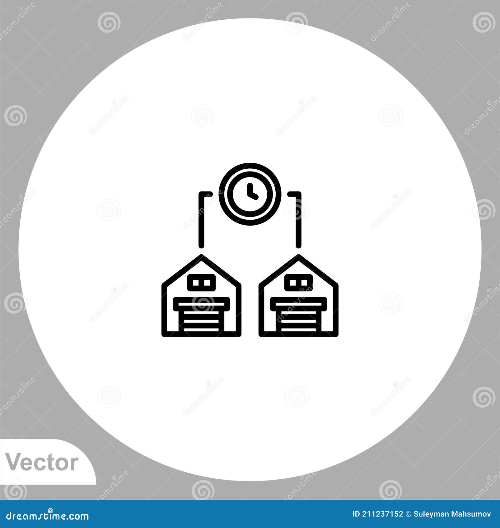 Warehouse Vector Icon Sign Symbol Stock Vector - Illustration of ...