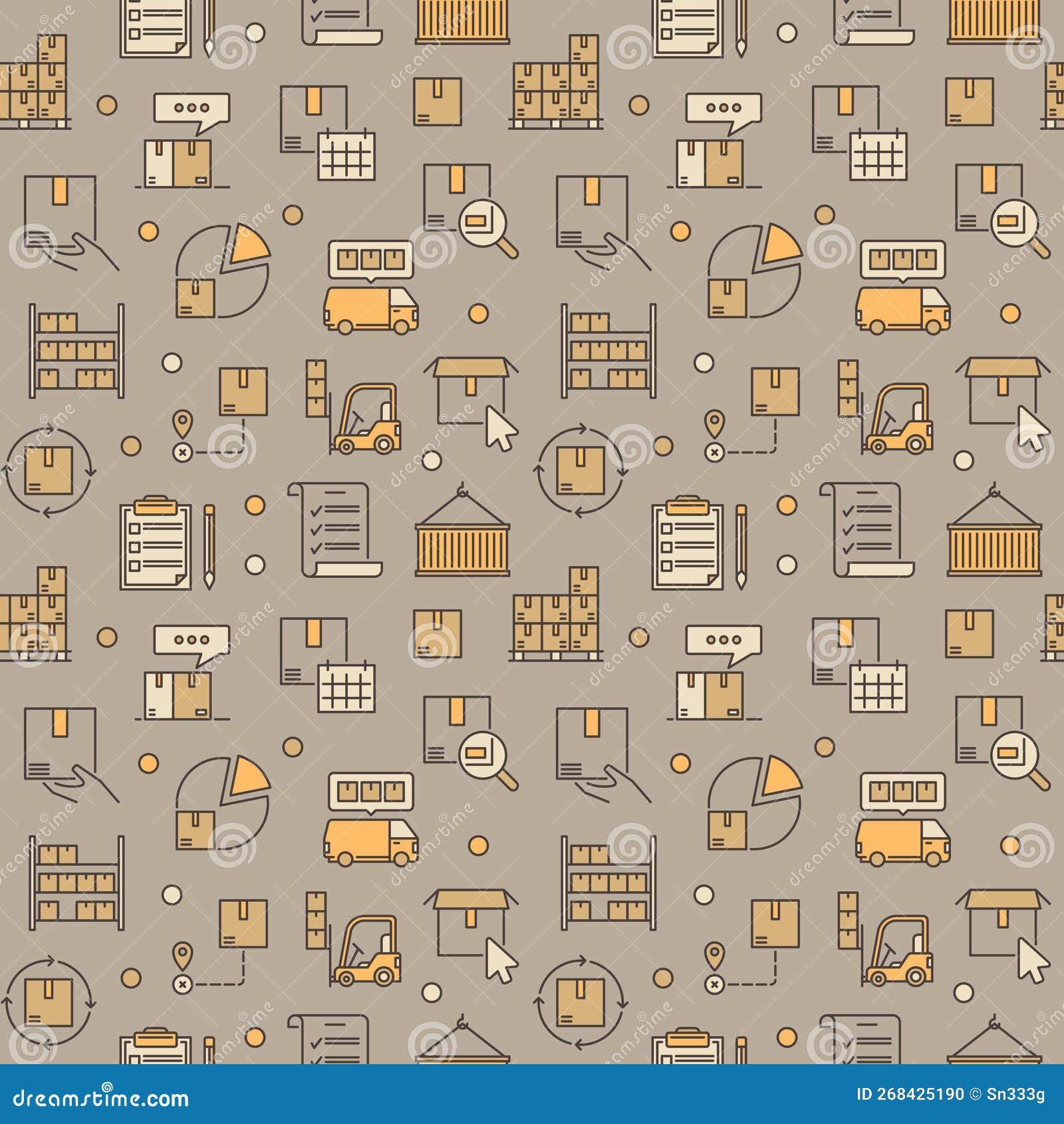 Warehouse Vector Modern Creative Seamless Pattern or Background Stock ...