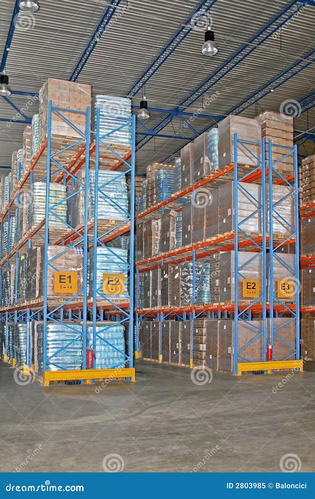 Warehouse vertical stock image. Image of shelves, industrial - 2803985