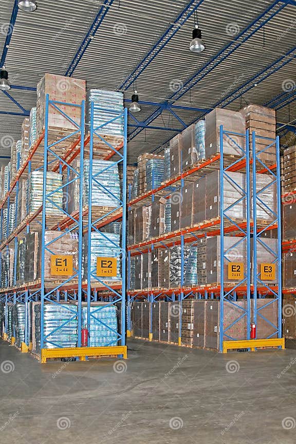 Warehouse vertical stock image. Image of shelves, industrial - 2803985