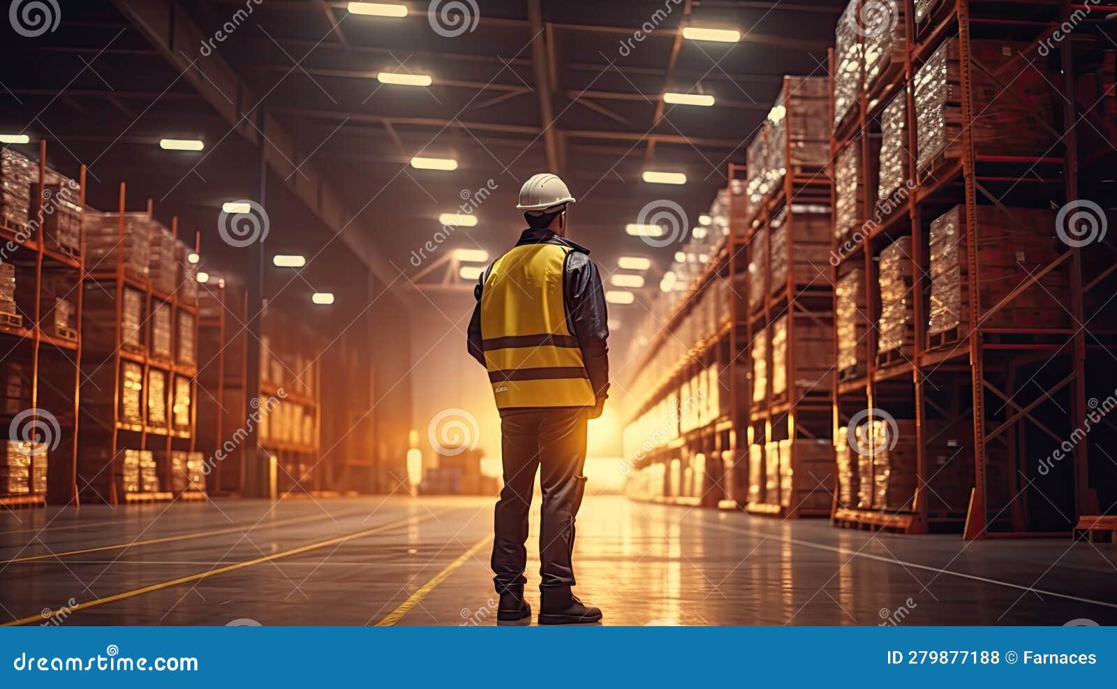 Warehouse view stock illustration. Illustration of warehouse - 279877188