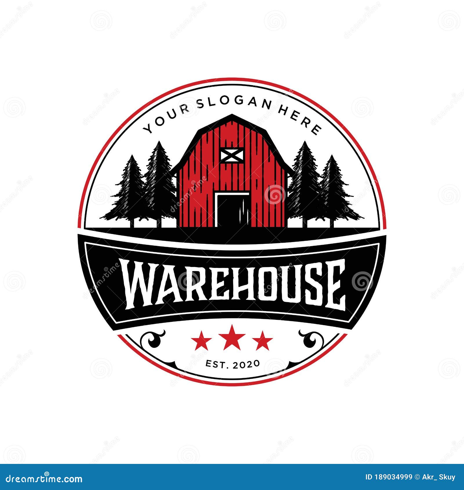 Warehouse Vintage Logo Design Template Stock Illustration ...