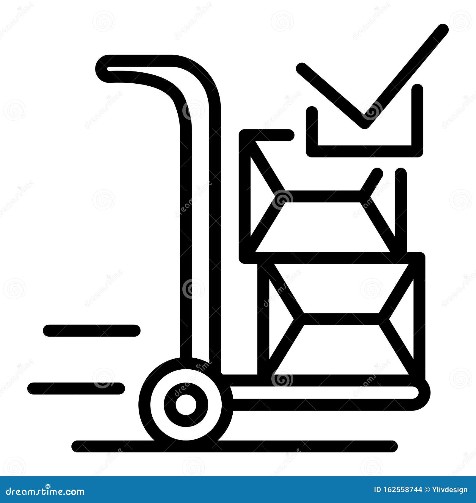 Wheel Cart Vector Outline Icon. Vector Illustration Wood Cartwheel On ...