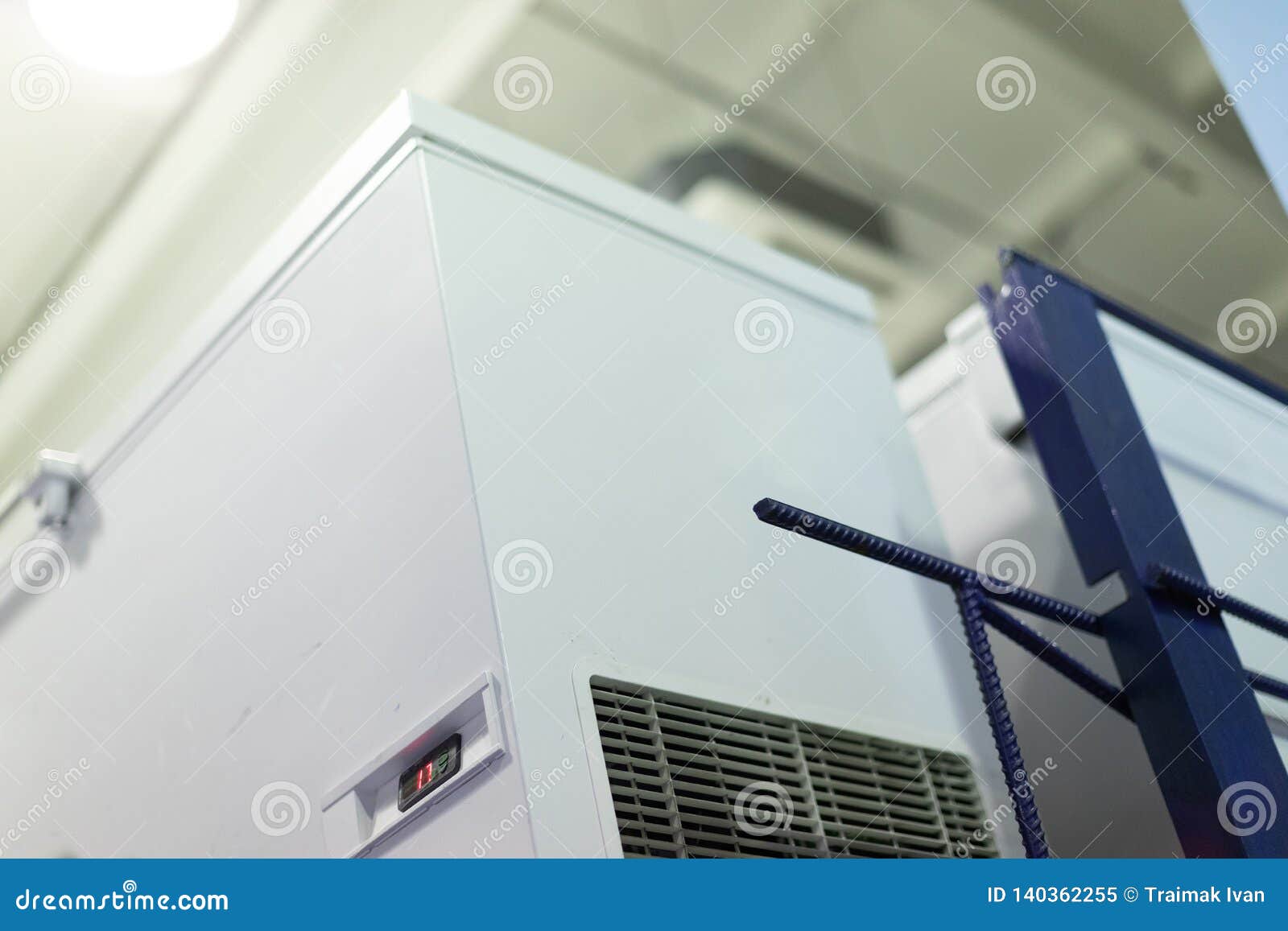 Warehouse with White Refrigerators Stock Image - Image of goods, door ...