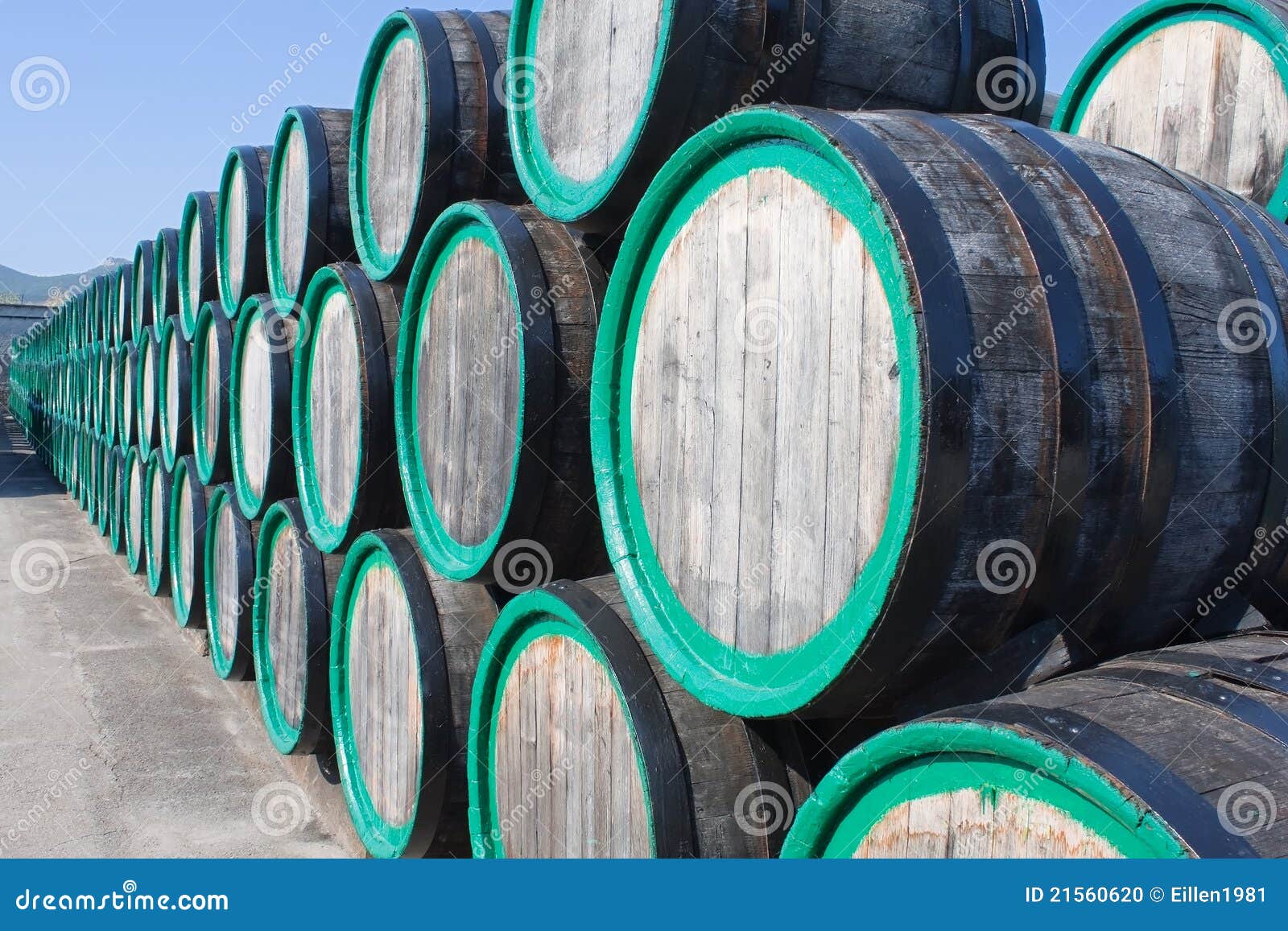 Warehouse with Wine Casks with Madeira Outdoors Stock Photo - Image of ...
