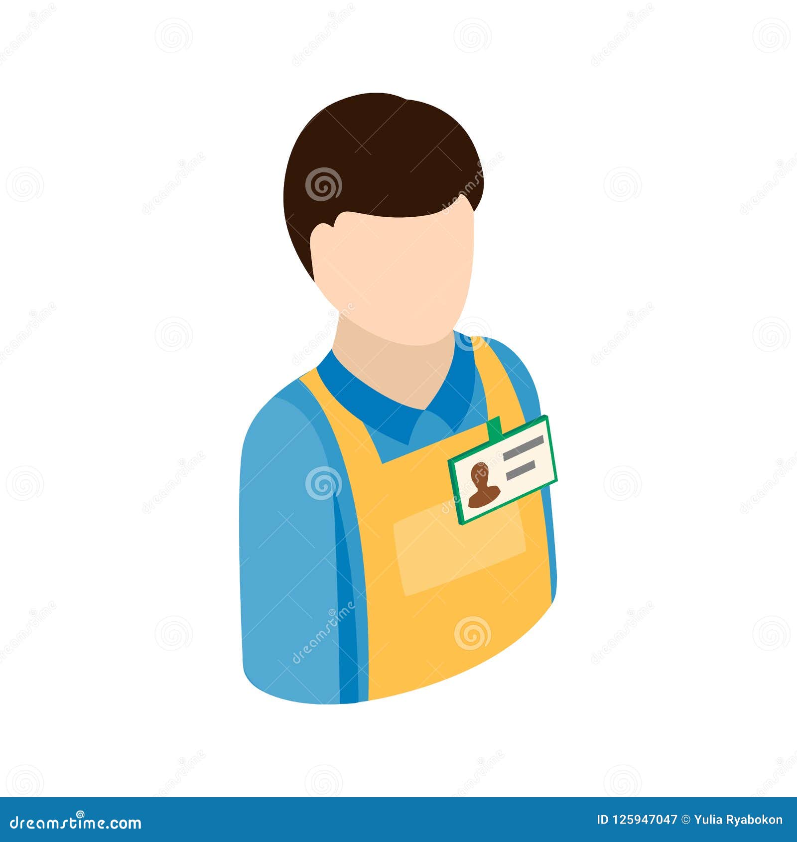 Warehouse Worker Icon, Isometric 3d Style Stock Illustration ...