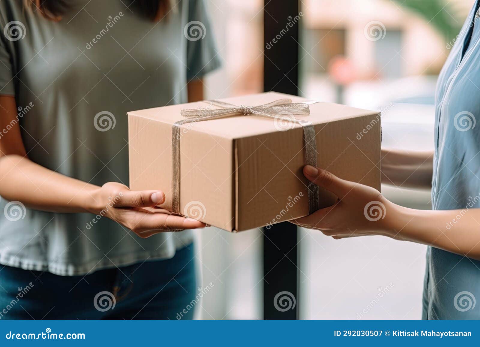 Warehouse Worker and Manager Passing a Box Generative AI Stock ...