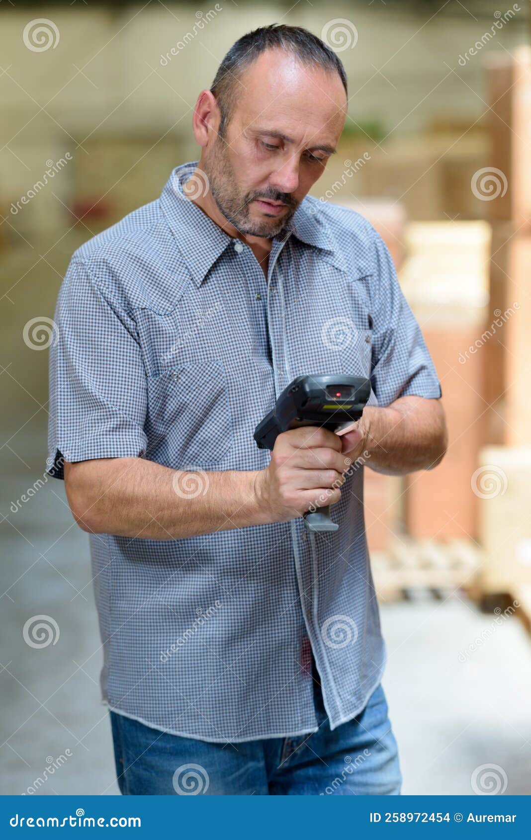 Storeman With Scanner At Warehouse Of Forwarding Royalty-Free Stock ...