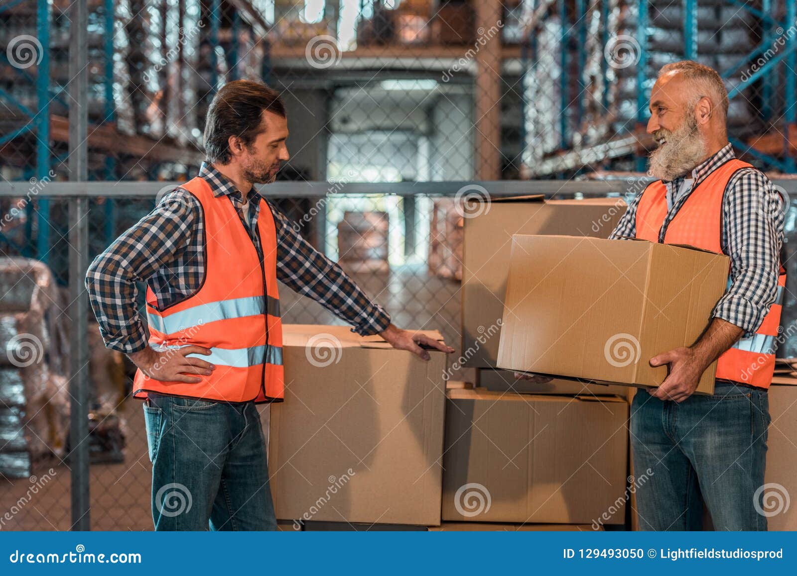 Warehouse Workers with Boxes Stock Photo - Image of logistics ...